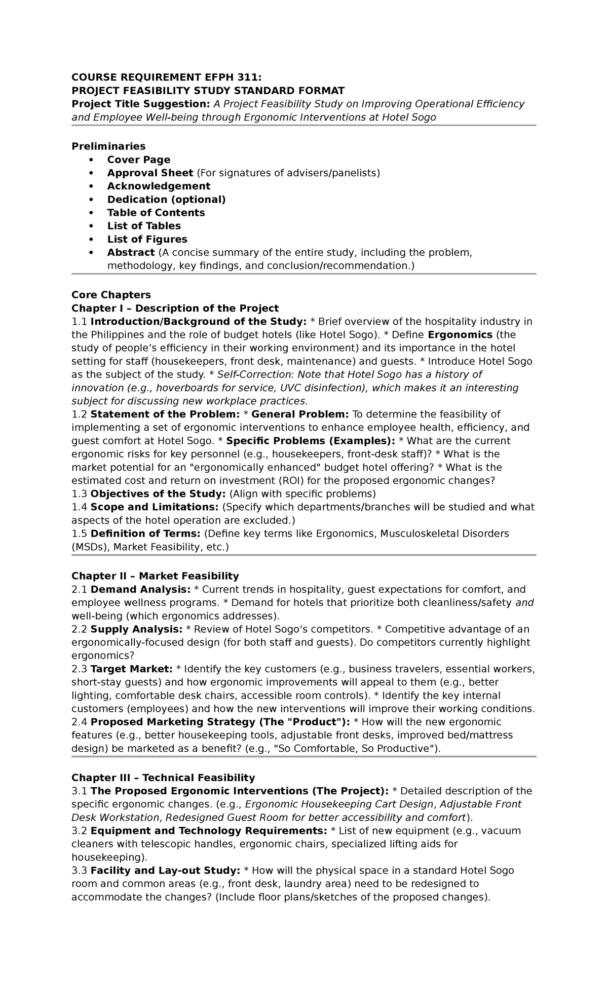 EFPH 311: Project Feasibility Study on Ergonomic Interventions at Hotel ...