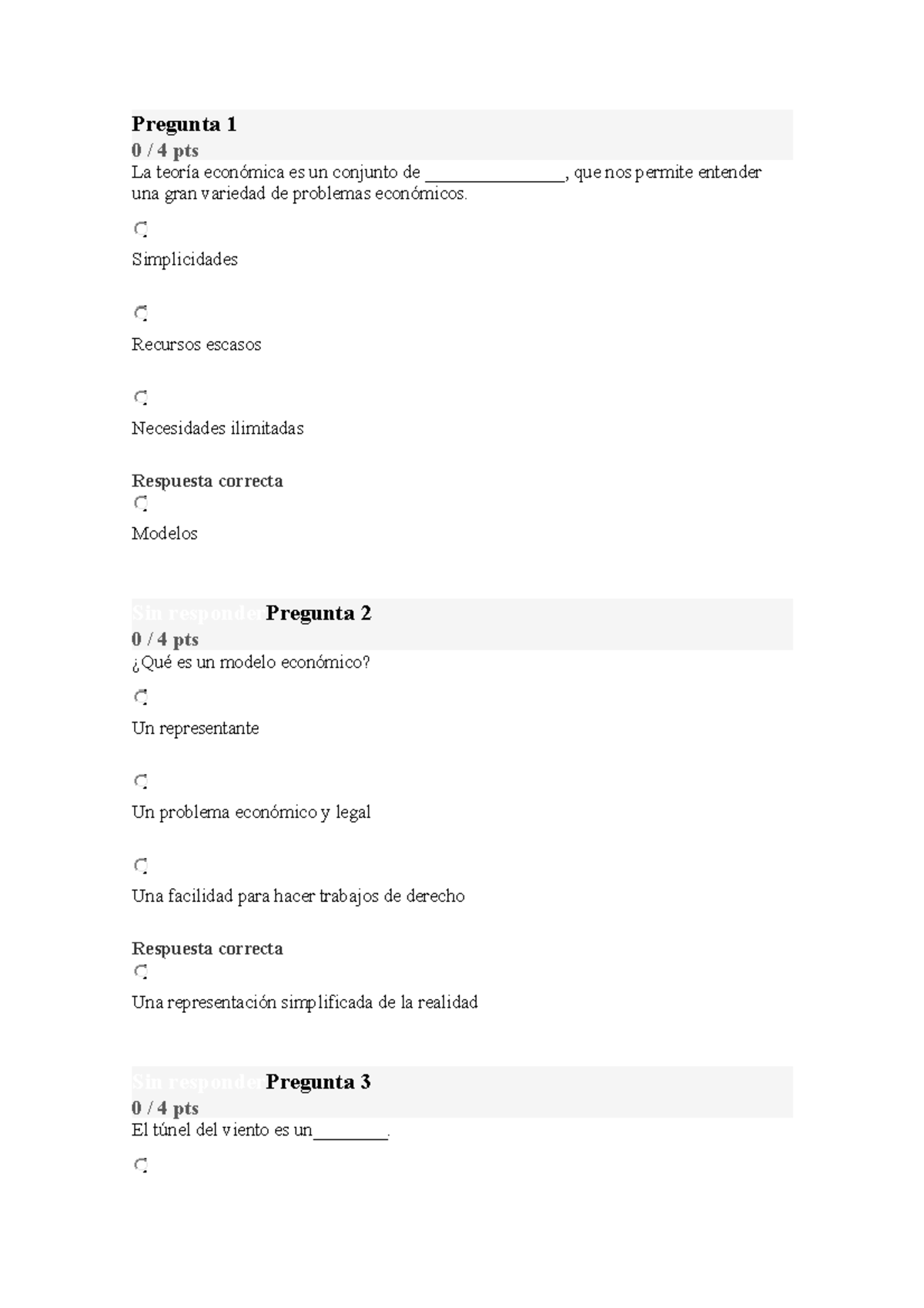 Examen de Economía: Preguntas y Respuestas Clave - Studocu