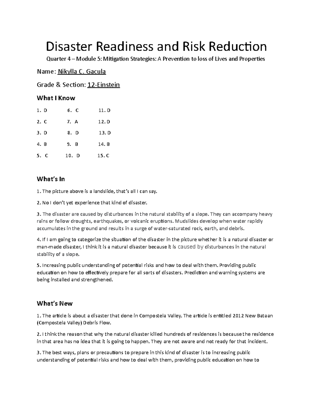 DRRR-Q4-M5 - Lecture Notes - Disaster Readiness and Risk Reduction ...