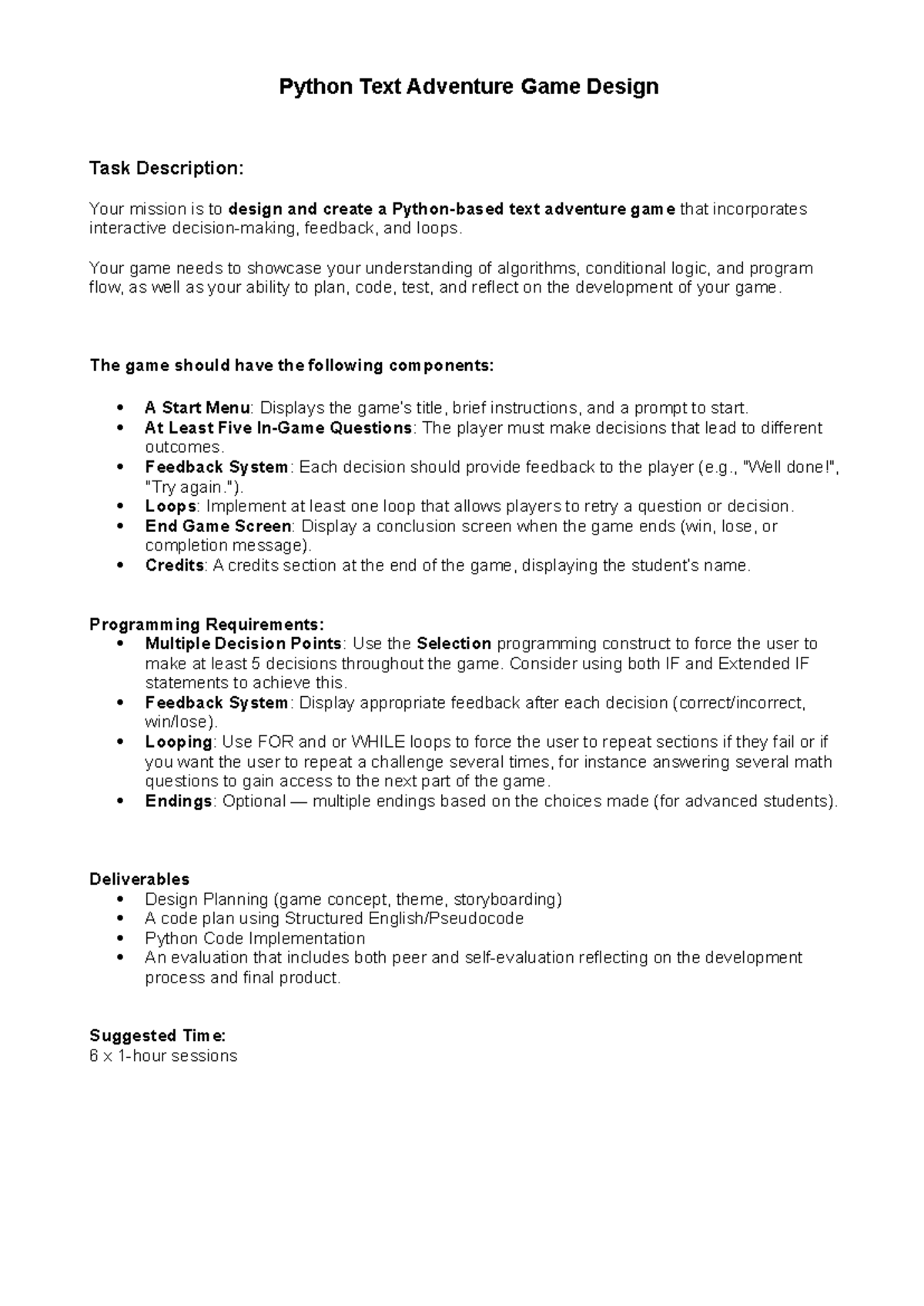 Python Text Adventure Game Design V3 - Python Text Adventure Game ...