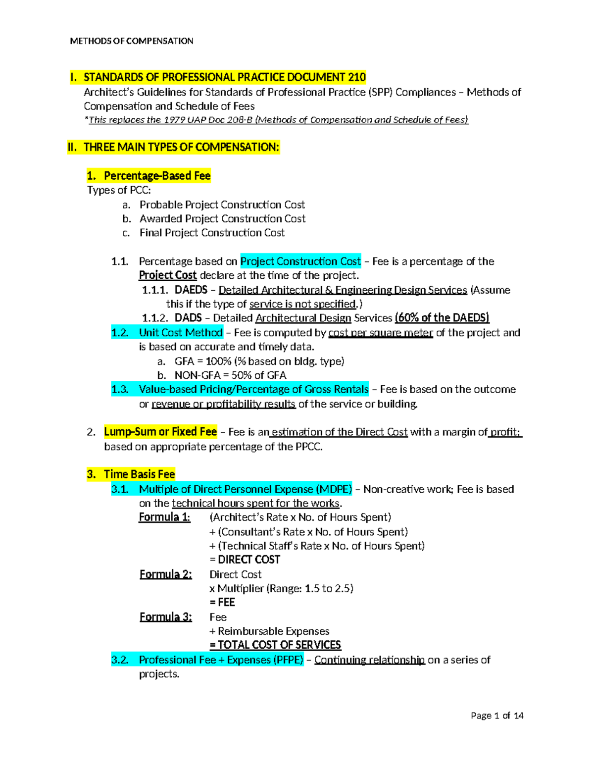 MOC-Module: Comprehensive Guide to Methods of Compensation - Studocu