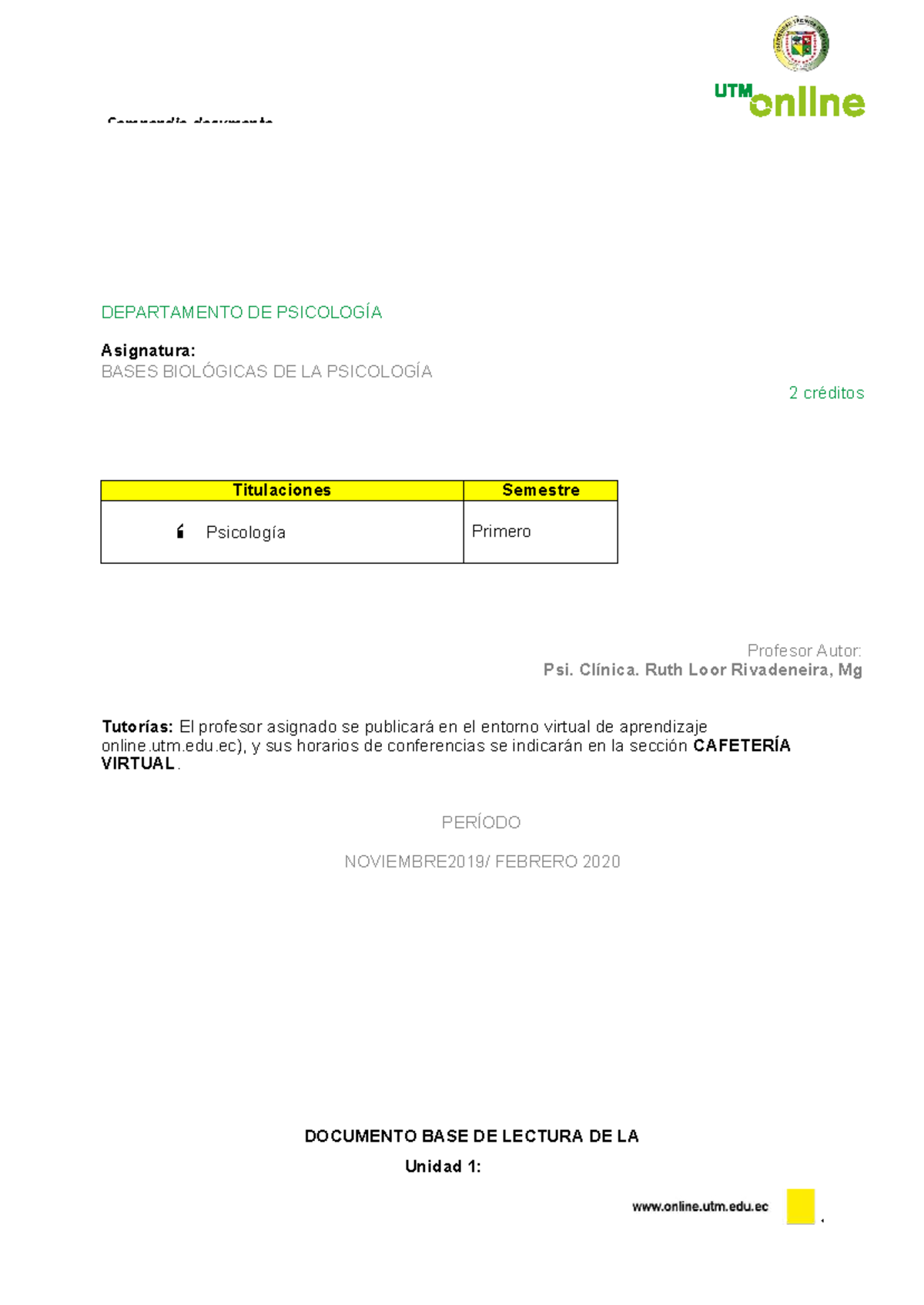 Compendio U# 3: Apuntes sobre Filogénesis y Ontogénesis del Sistema ...