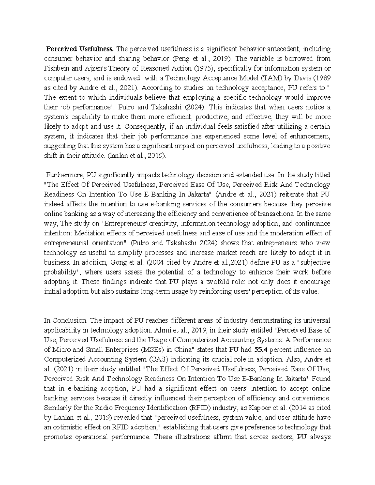 Perceived Usefulness in Technology Adoption: A Comprehensive Study ...