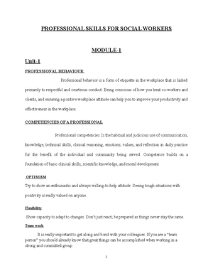 Group Work FULL Notes - MODULE ONE UNIT 1 Social group work definition ...
