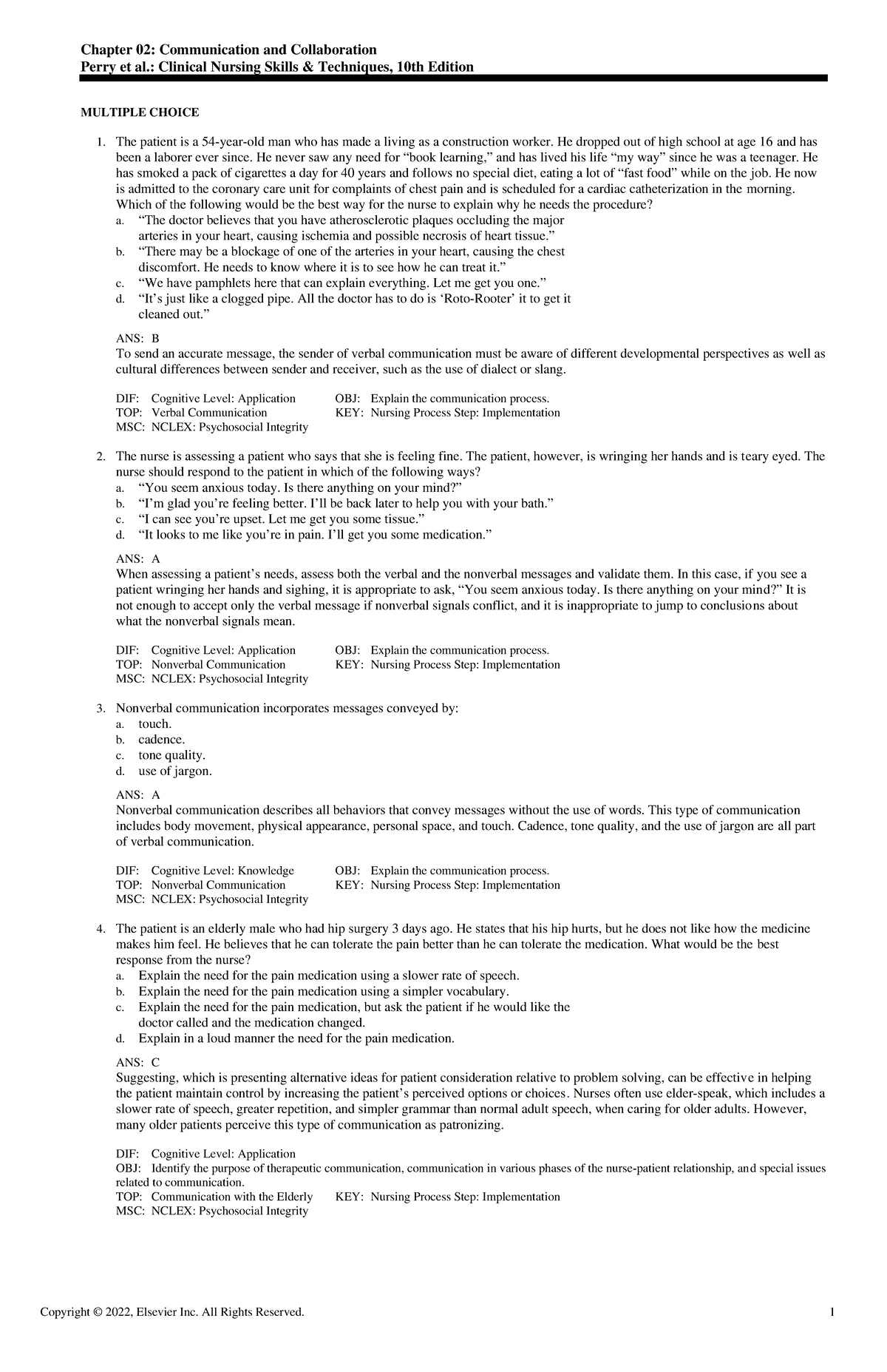 NUR 201 - Medical Asepsis: Chapter 09 Quiz Notes and Study Guide - Studocu