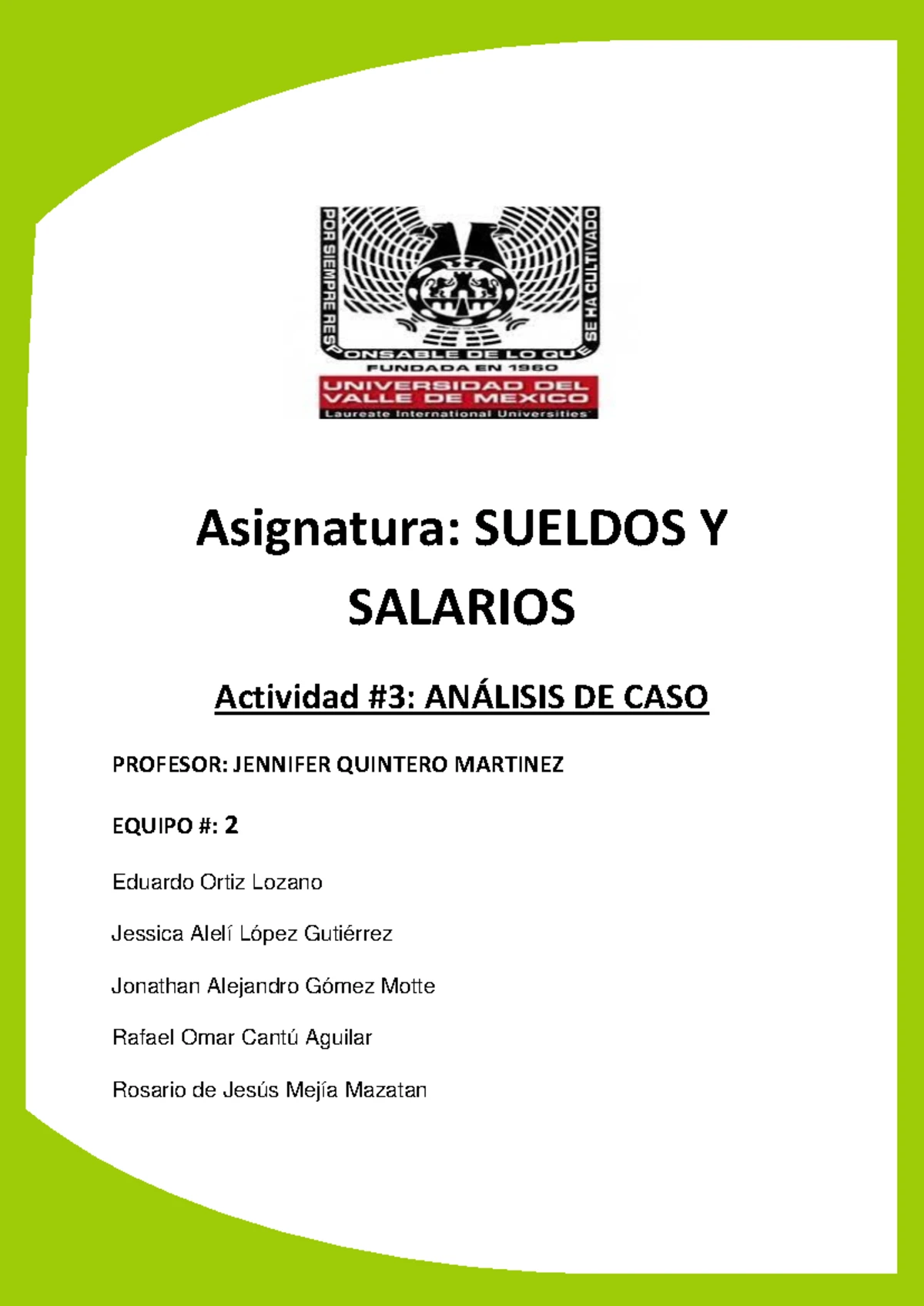 Actividad 10: Automatización en Administración de Sueldos y Salarios ...