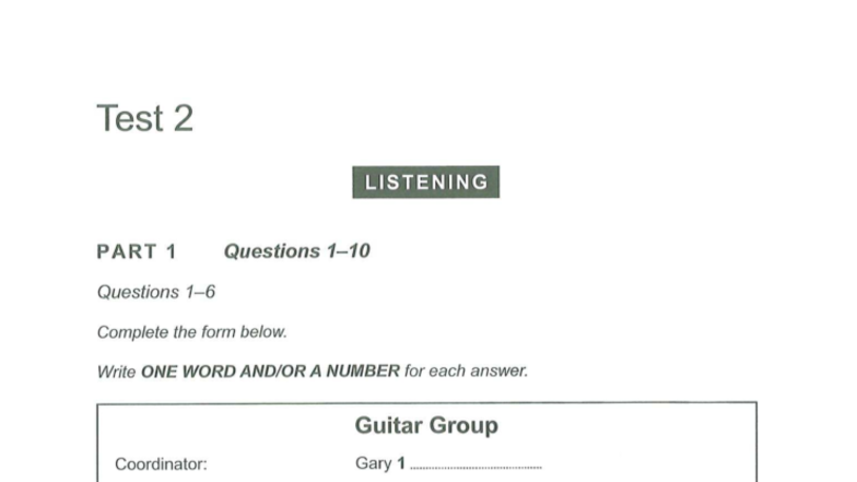 IELTS Listening Practice Test 2: Questions & Answers - Studocu