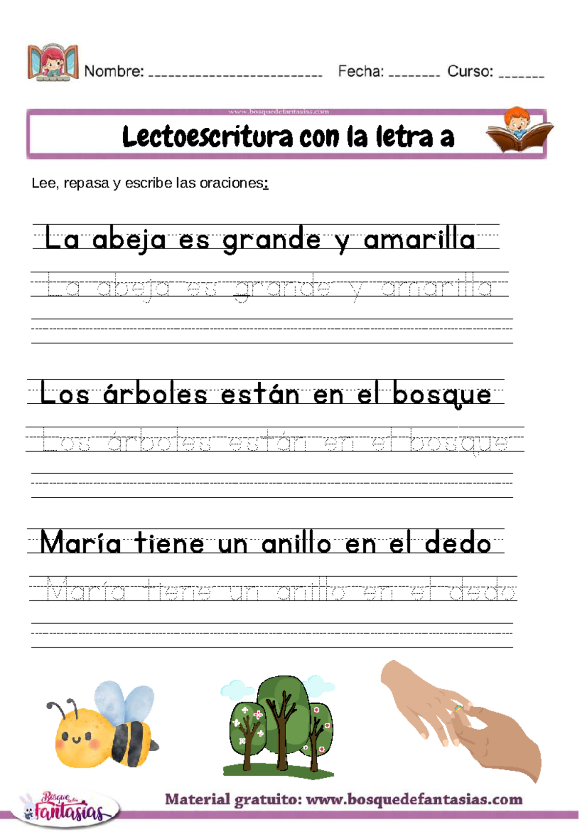 Fichas de Lectoescritura del Abecedario: Ejercicios y Oraciones - Studocu