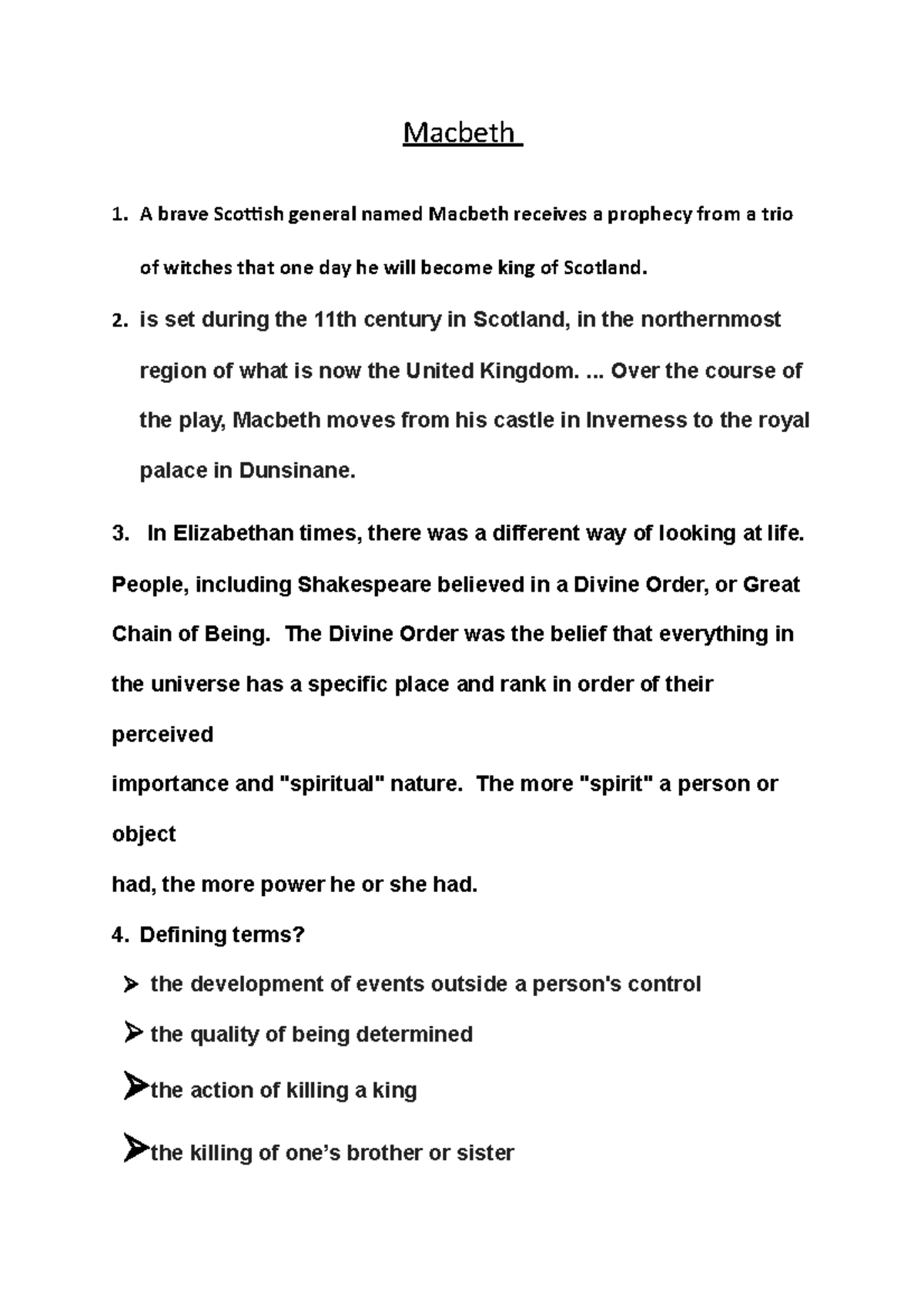 Macbeth (ENG101) - Comprehensive Study Notes and Analysis - Studocu