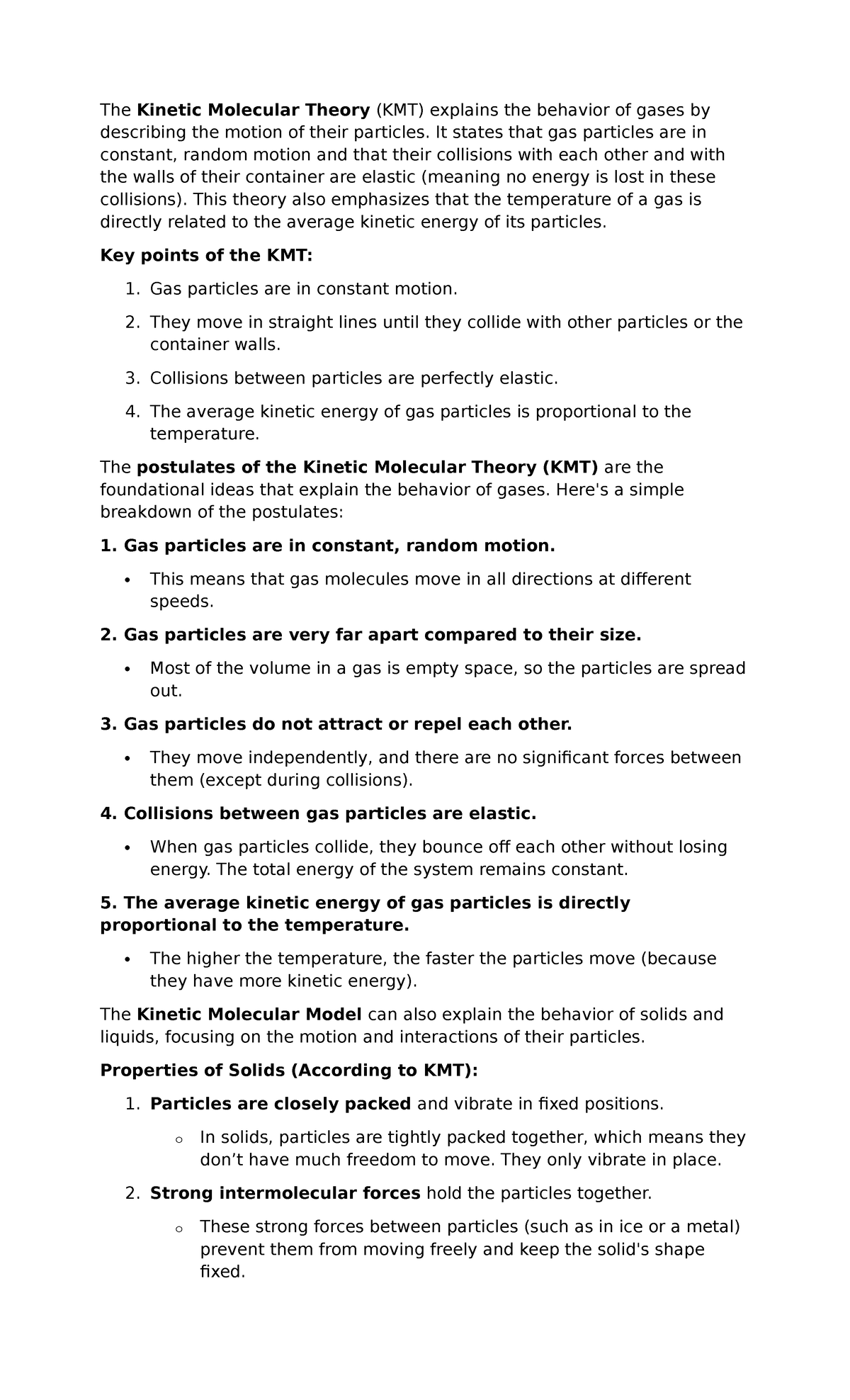 The-Kinetic-Molecular-Theory-SHS - The Kinetic Molecular Theory (KMT ...