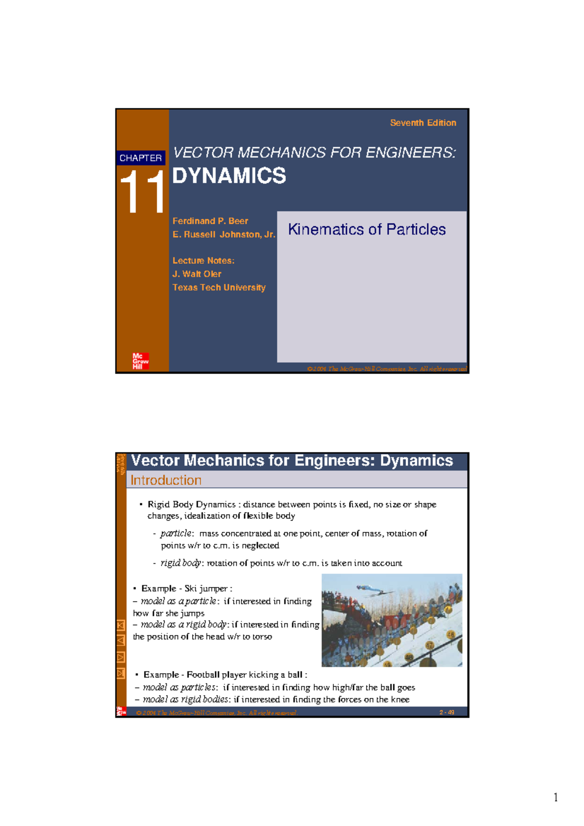 Chapt 11 Lecture Notes - Kinematics of Particles in Dynamics - Studocu