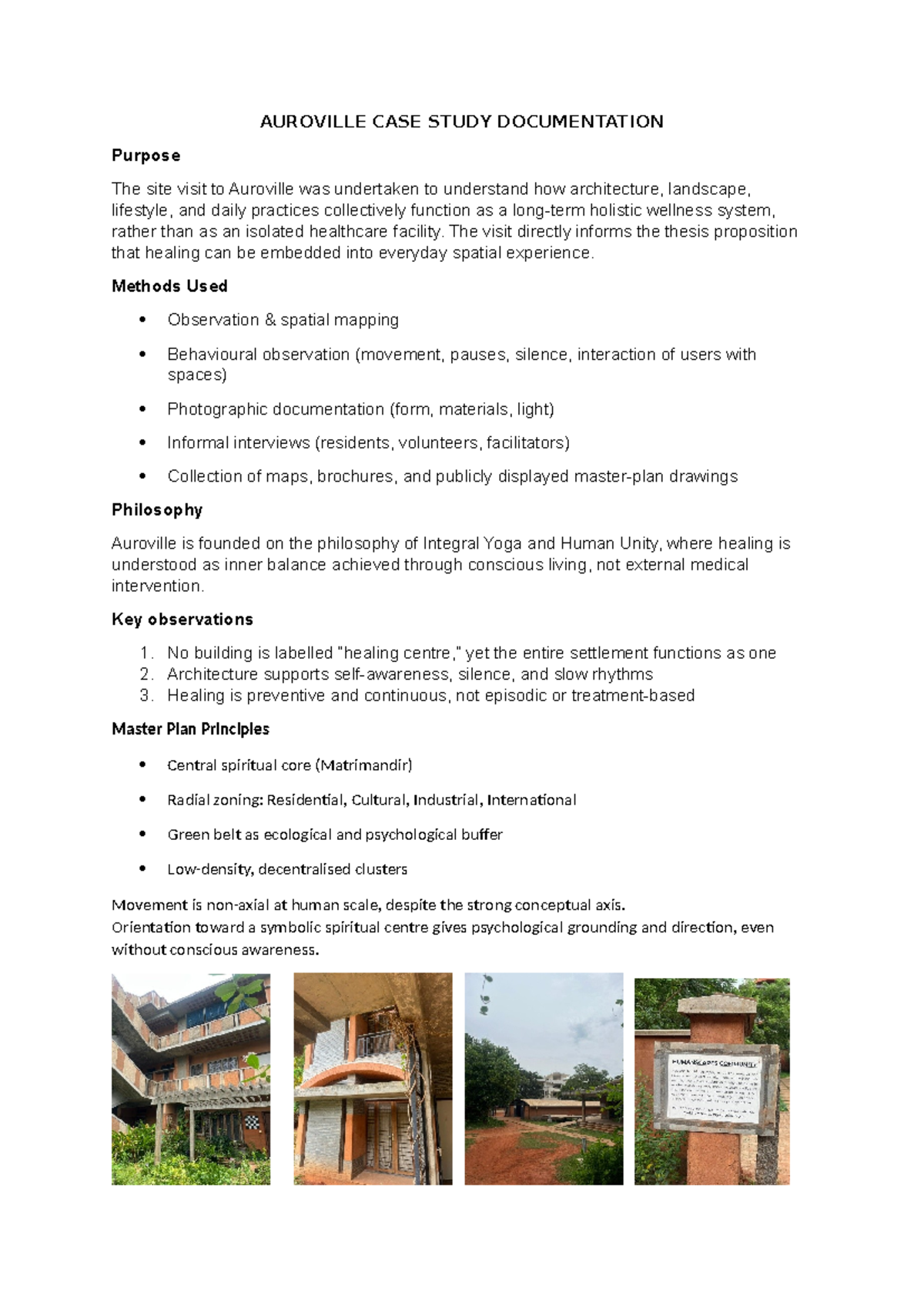 AUROVILLE CASE STUDY: Holistic Wellness Through Architecture and Space ...