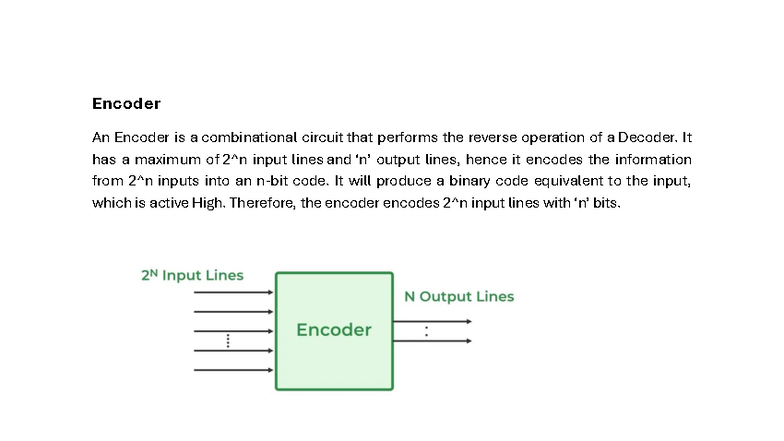 Computer Architecture: Encoder Notes - Studocu