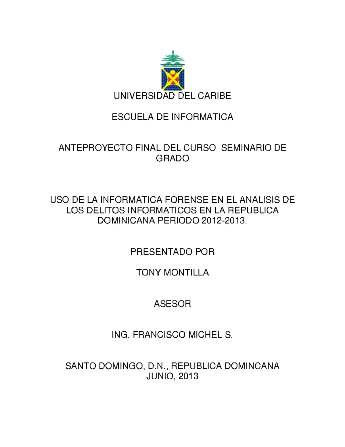 Anteproyecto de Grado: Modificación a la Ley de Financiamiento Político - Studocu