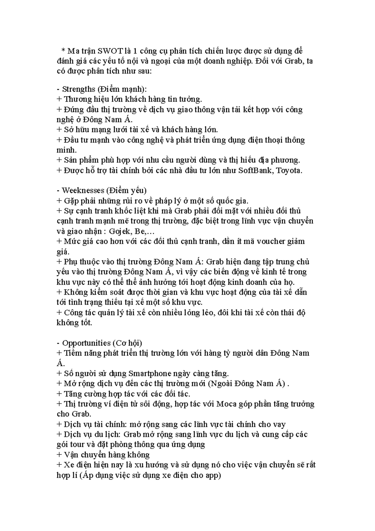 SWOT Analysis of Grab: Strengths, Weaknesses, Opportunities, Threats ...
