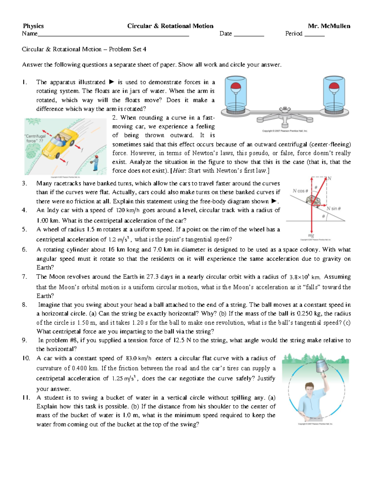 Physics 101: Circular Motion Problem Set 4 Solutions - Studocu