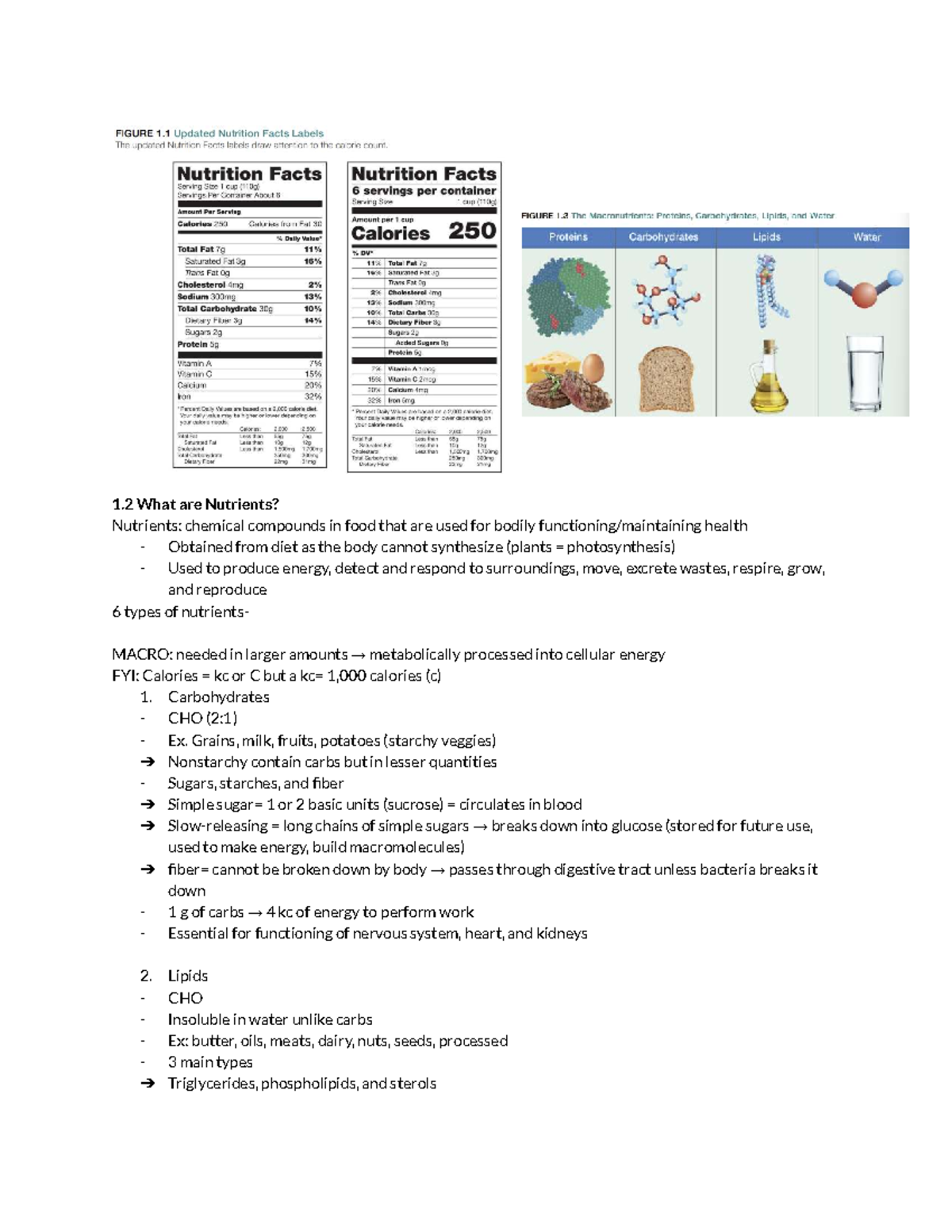 Nutrition Notes: Understanding Nutrients and Dietary Reference Intakes ...
