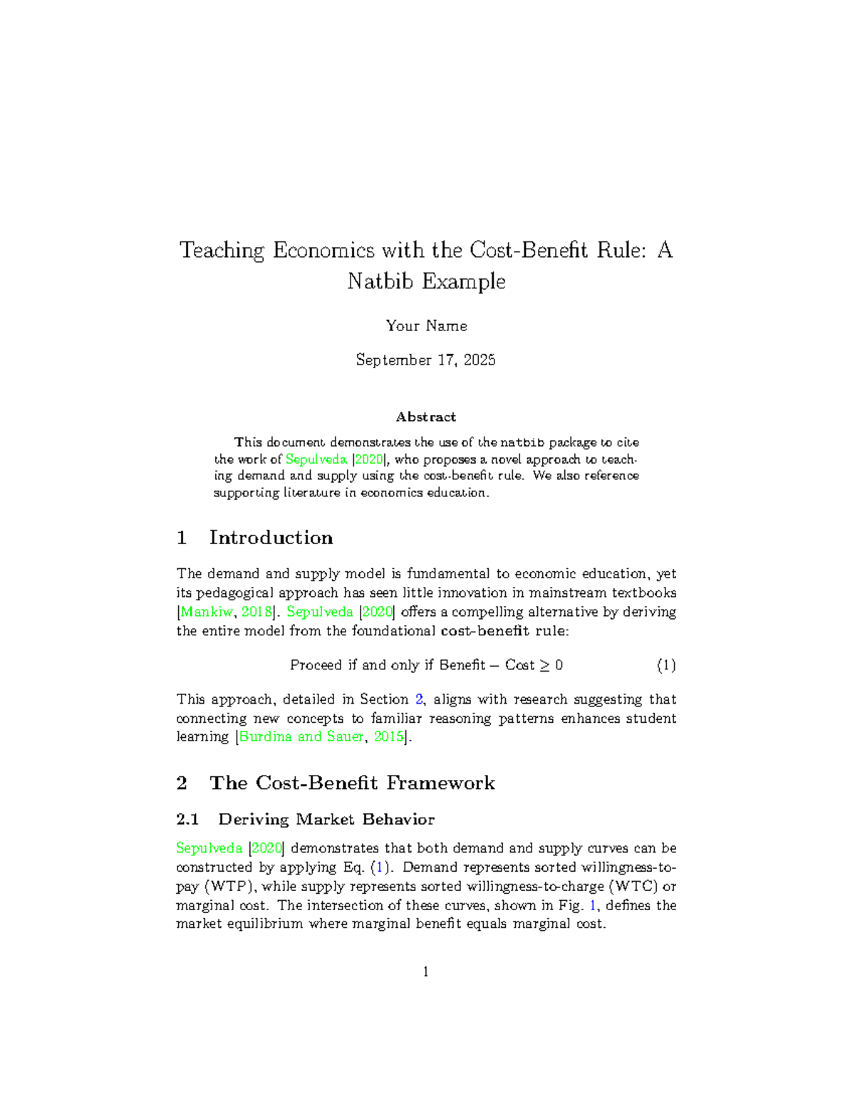 Teaching Economics with the Rule: A Natbib Example (ECO 101) - Studocu
