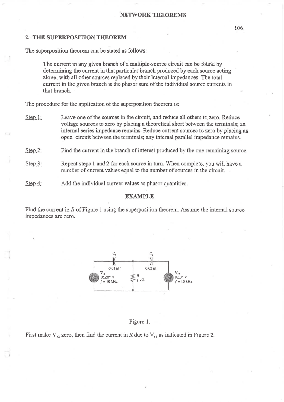 Network Theorems in AC Circuits: Superposition, Thevenin & Norton - Studocu