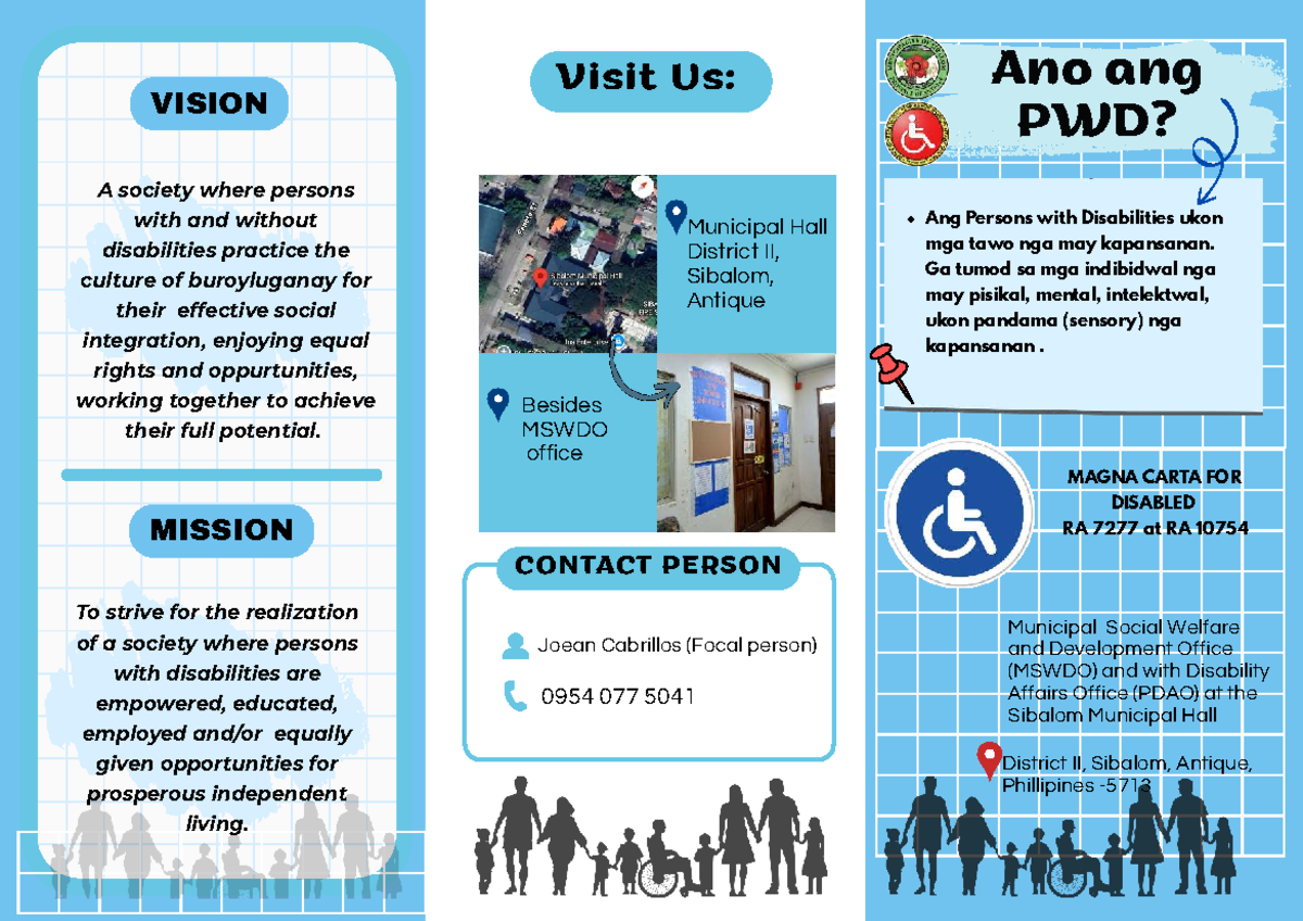 PWD Brochure: Empowering Persons with Disabilities in Sibalom - Studocu
