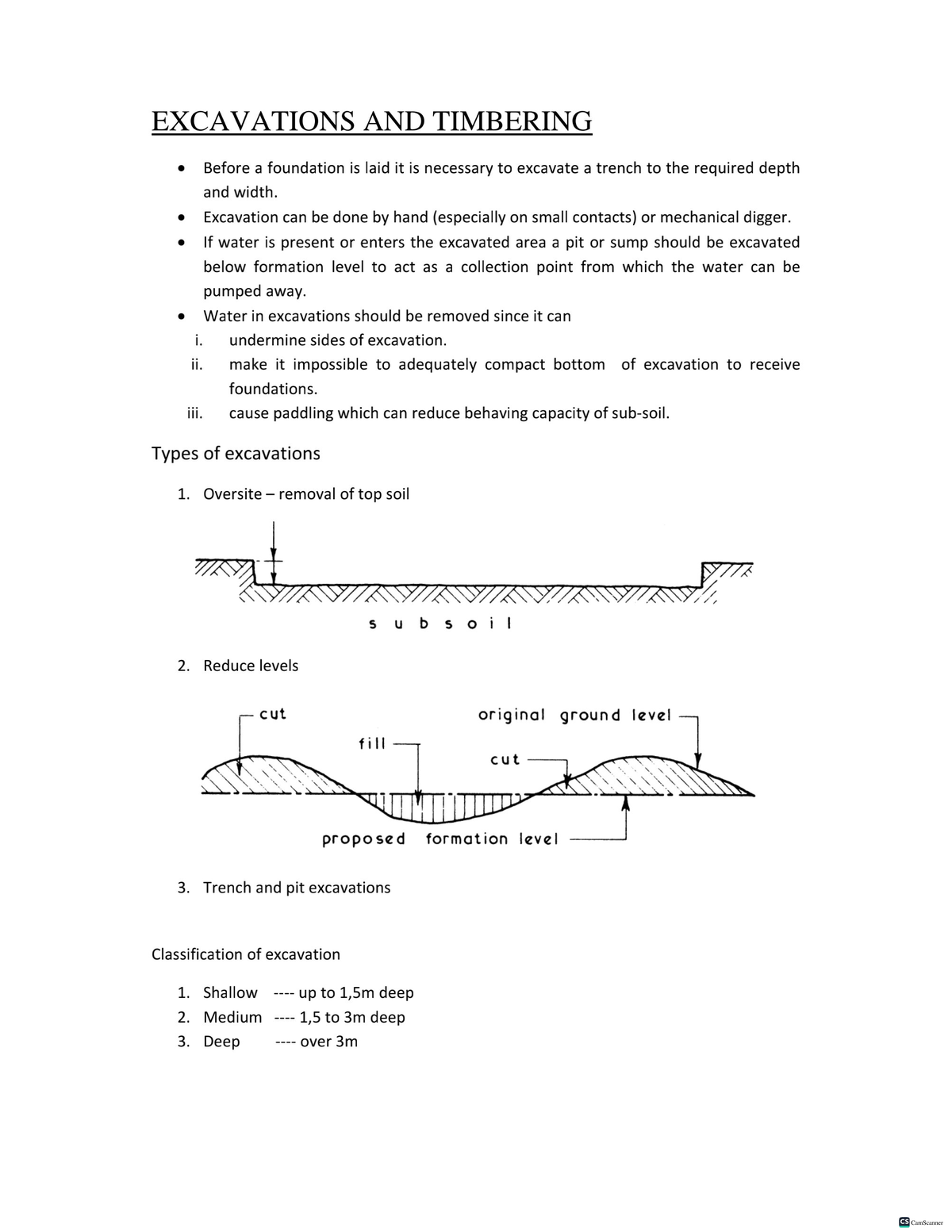 EXC 101: Excavation Techniques and Timbering Safety Guidelines - Studocu