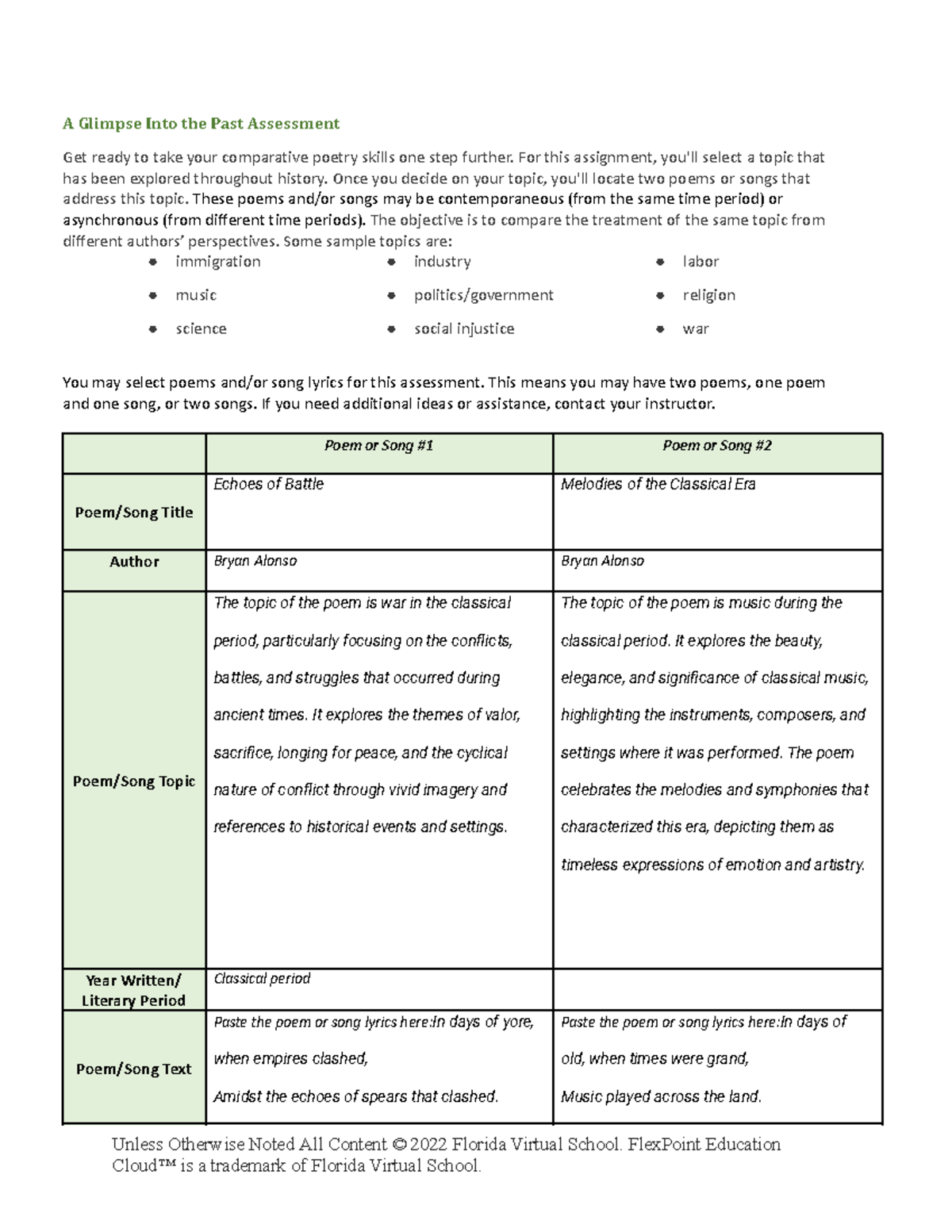 Comparative Analysis of Poetry & Music in History (5.03) - Studocu