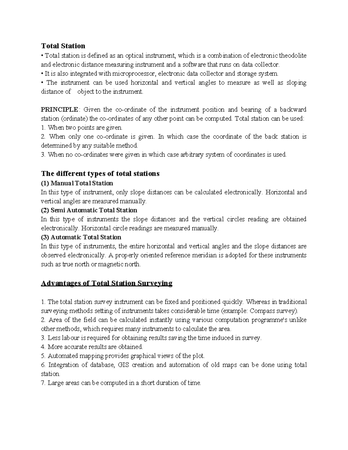 Total Station Survey Notes: Principles, Types, Pros & Cons ...