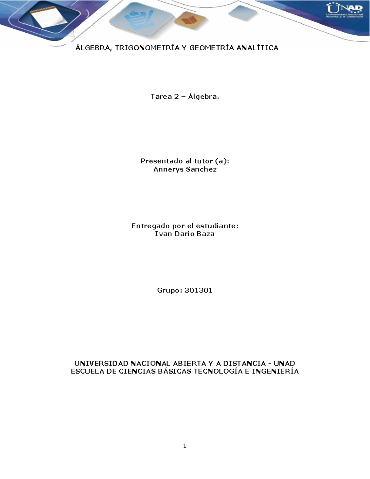 Tarea 2 de Álgebra: Análisis de Ecuaciones y Aplicaciones - Studocu