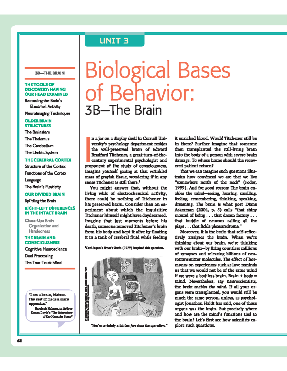 UNIT 3B: The Brain - Biological Bases of Behavior and Neuroimaging ...