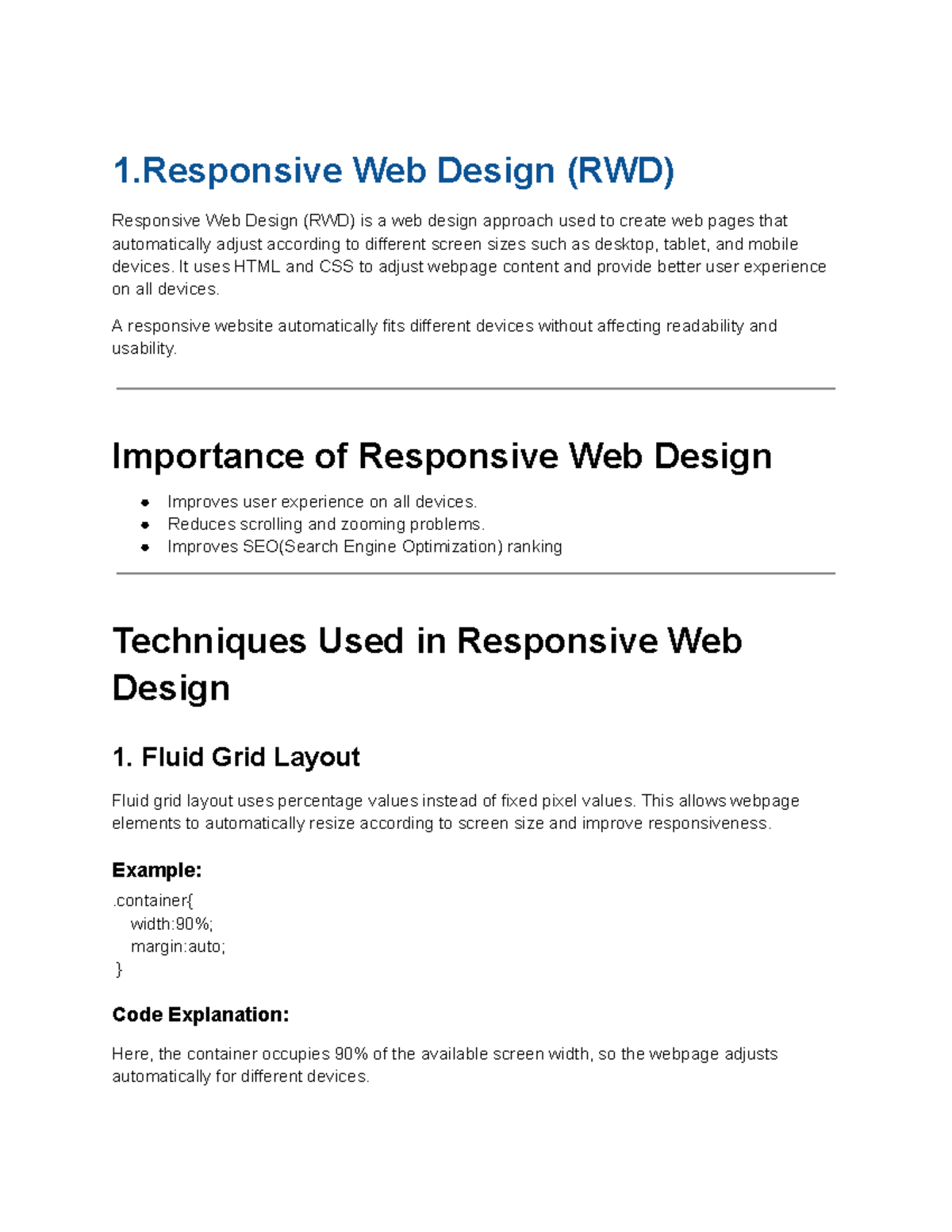 App Development Unit-1: Responsive Web Design & Progressive Apps - Studocu