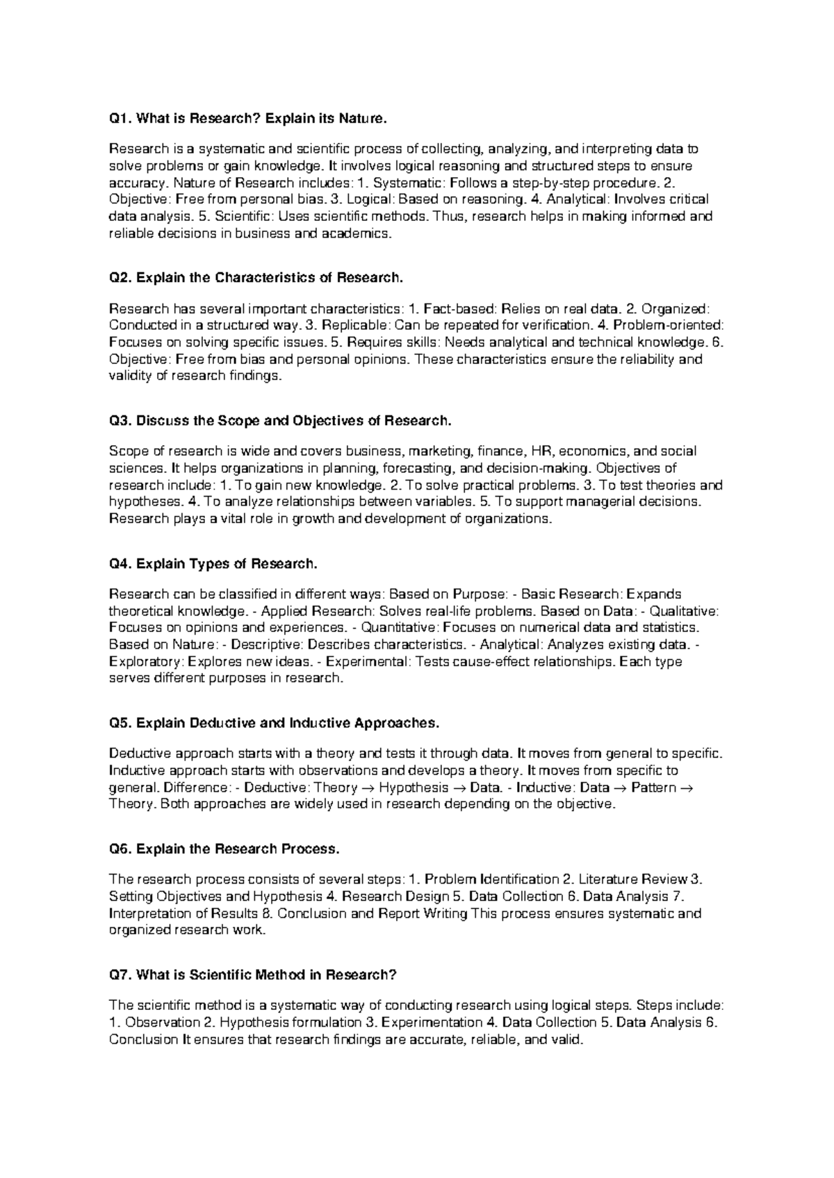 MBA Research Module 1: Nature, Characteristics, and Types of Research ...