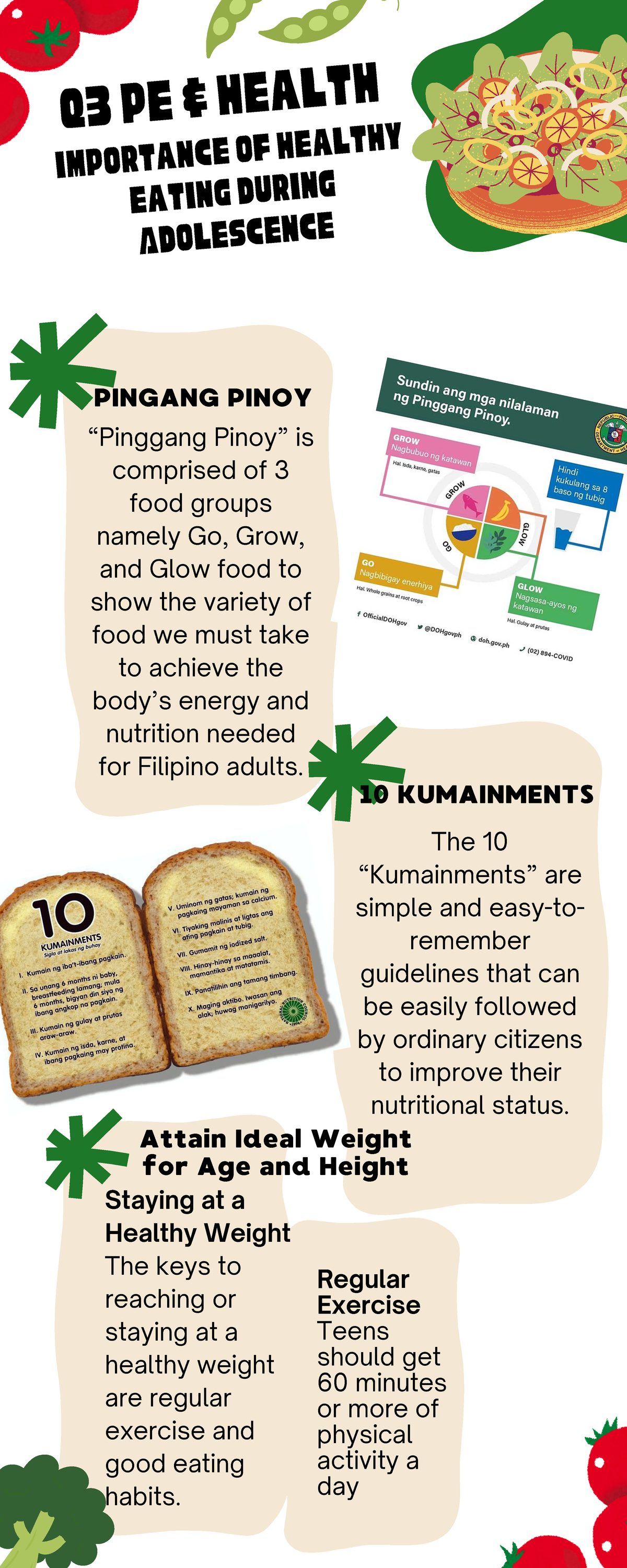 Healthy Food Menu Infographic - q3 PE & health Importance of Healthy ...