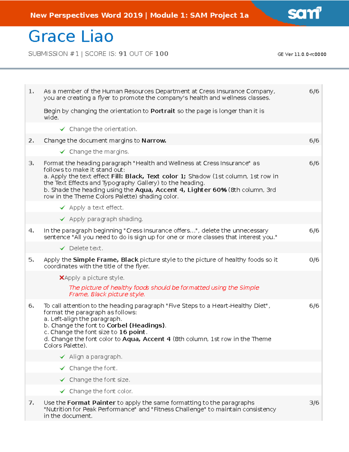 NP WD19 1a Grace Liao Report 1 - Grace Liao SUBMISSION #1 | SCORE IS ...