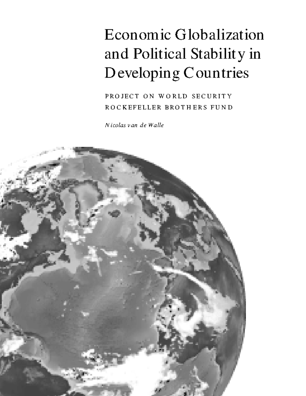 Economic Globalization & Political Stability in Developing Countries: A ...