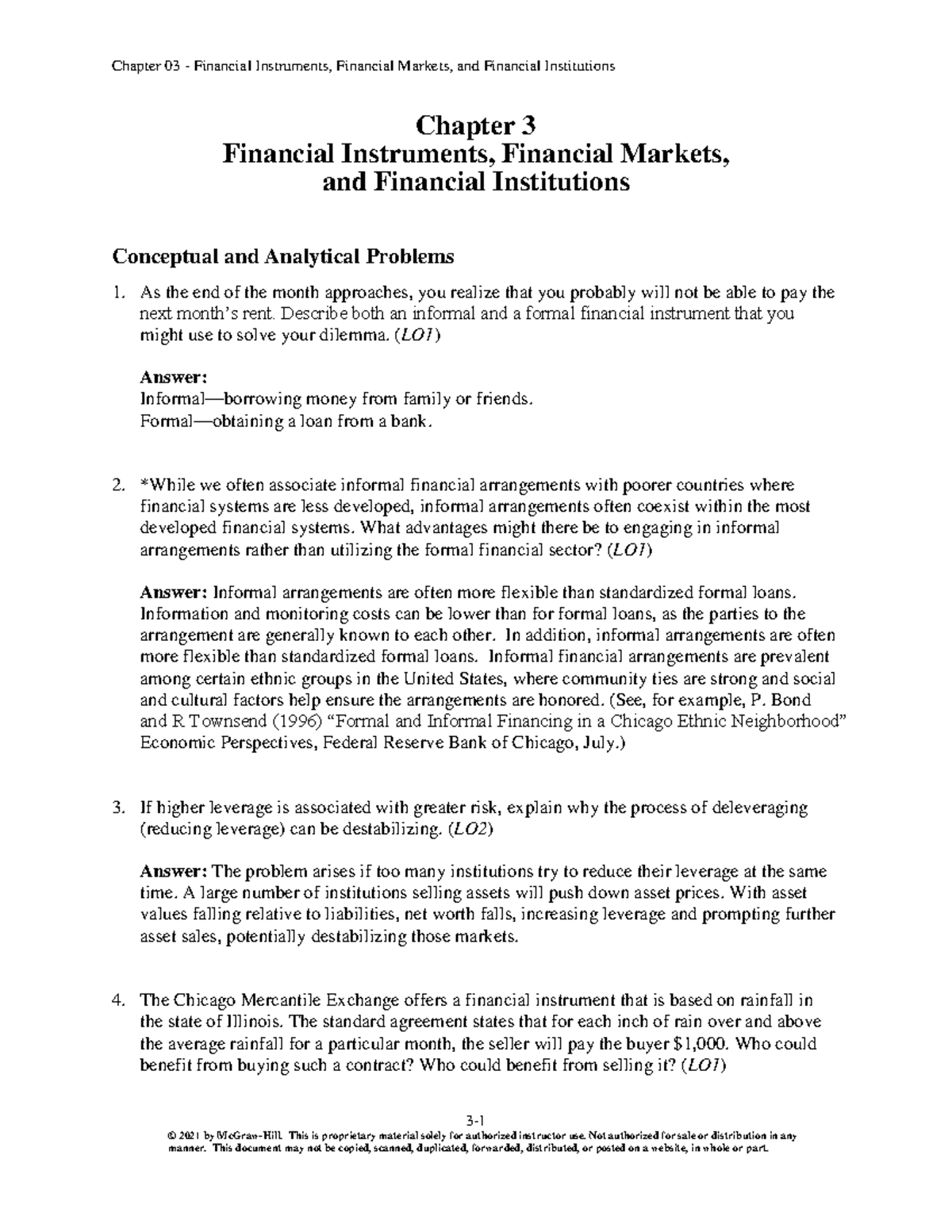Chapter 03 SM: Financial Instruments, Markets, and Institutions ...