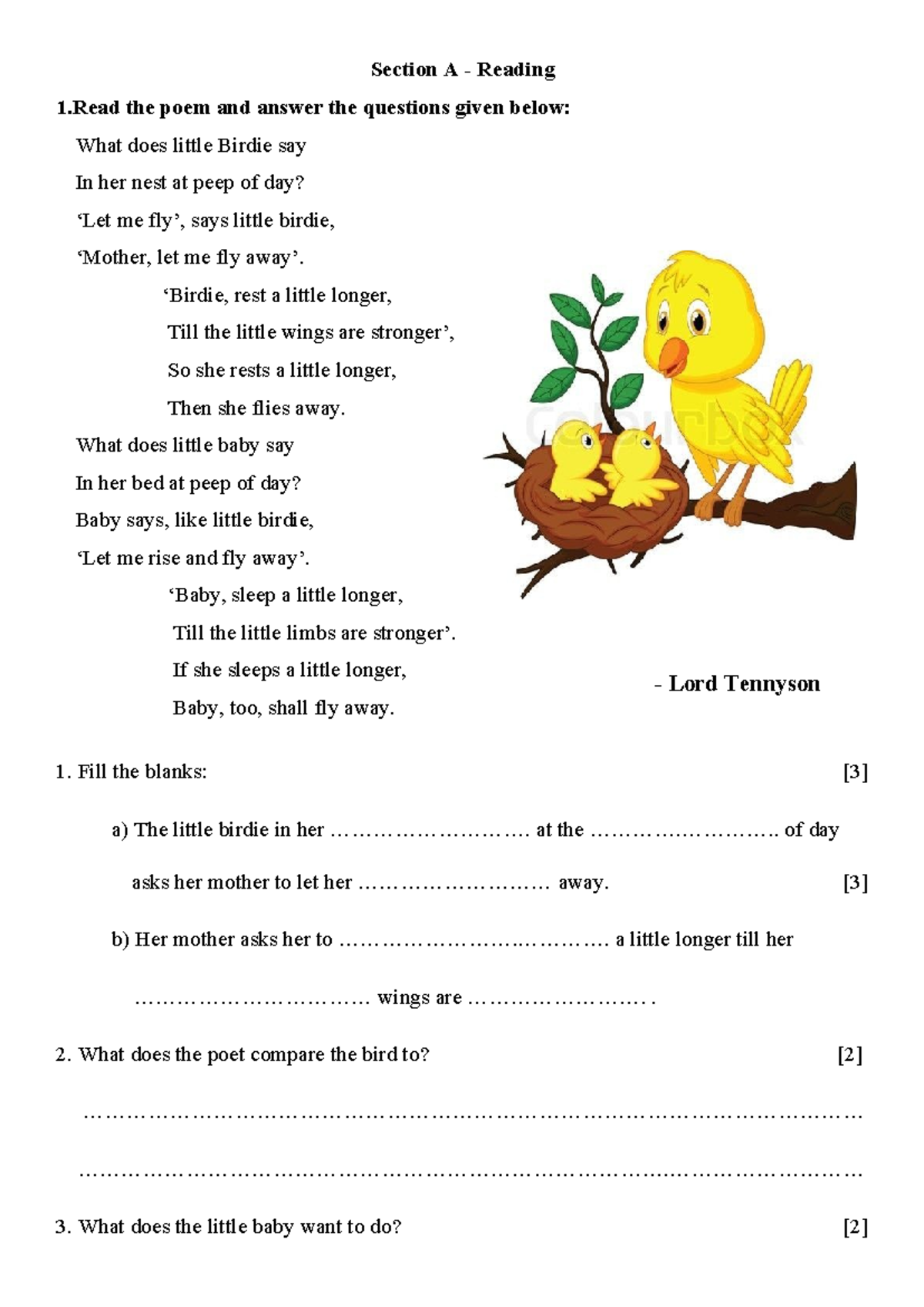 Grade 4 Term II English II Assessment: Poem & Grammar Exercises - Studocu