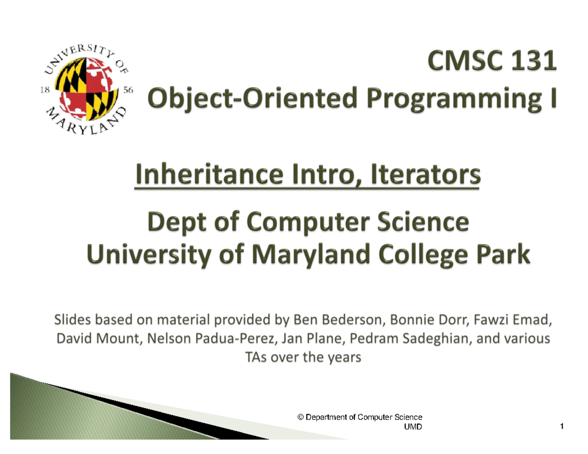 Inheritance Concepts in CS 101: Understanding Class Hierarchies - Studocu