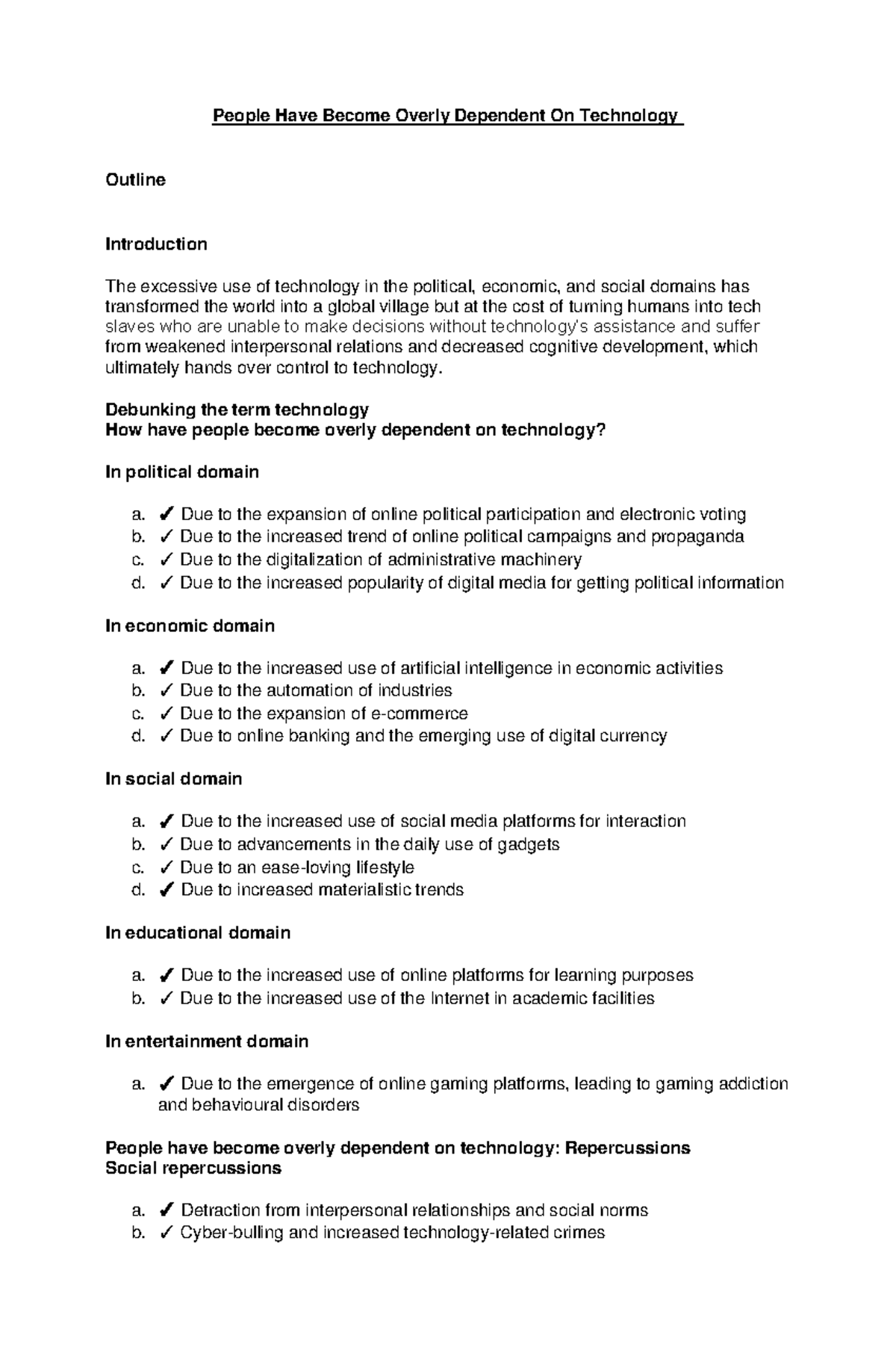 Over-dependence on Technology: Analyzing Social, Economic, and ...
