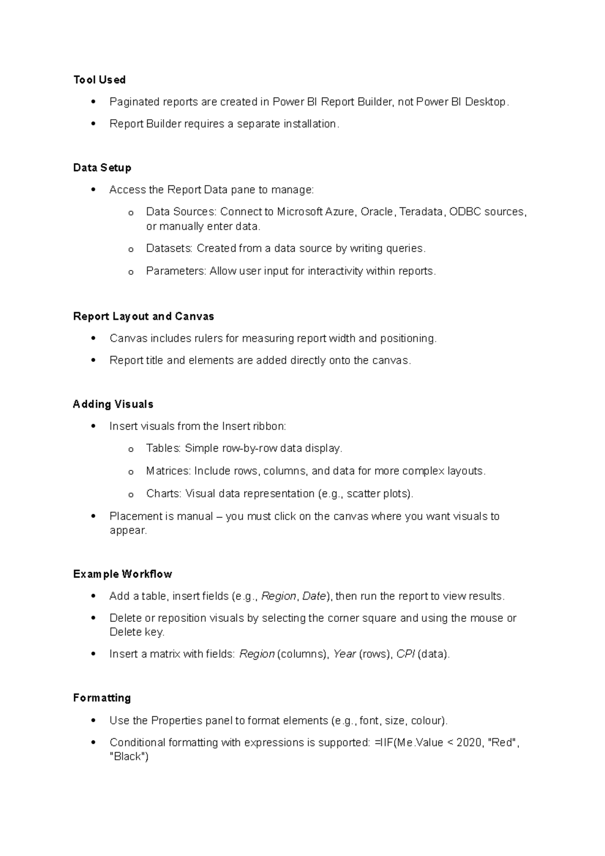 Power BI Report Builder: Project Management Fundamentals Notes - Studocu