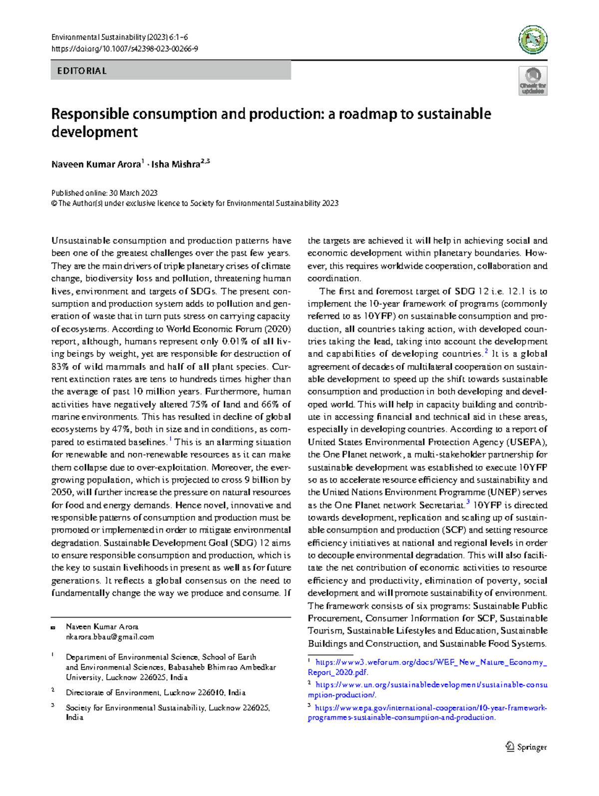 S42398-23-00266-9 - Roadmap to Sustainable Development: SDG 12 Insights ...