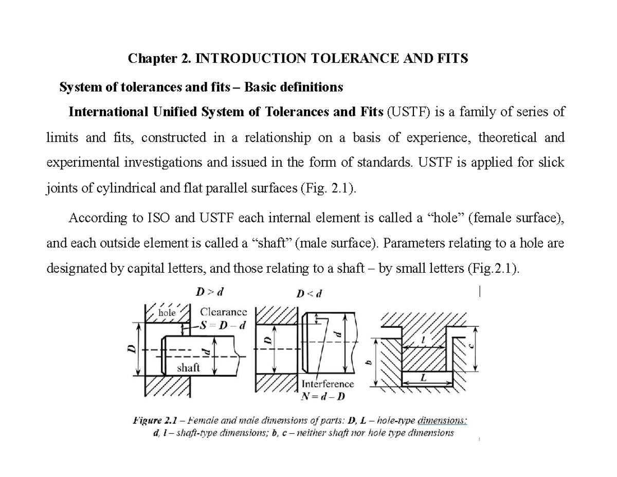 Chapter 4: Tolerances and Fits in Engineering Design - Studocu