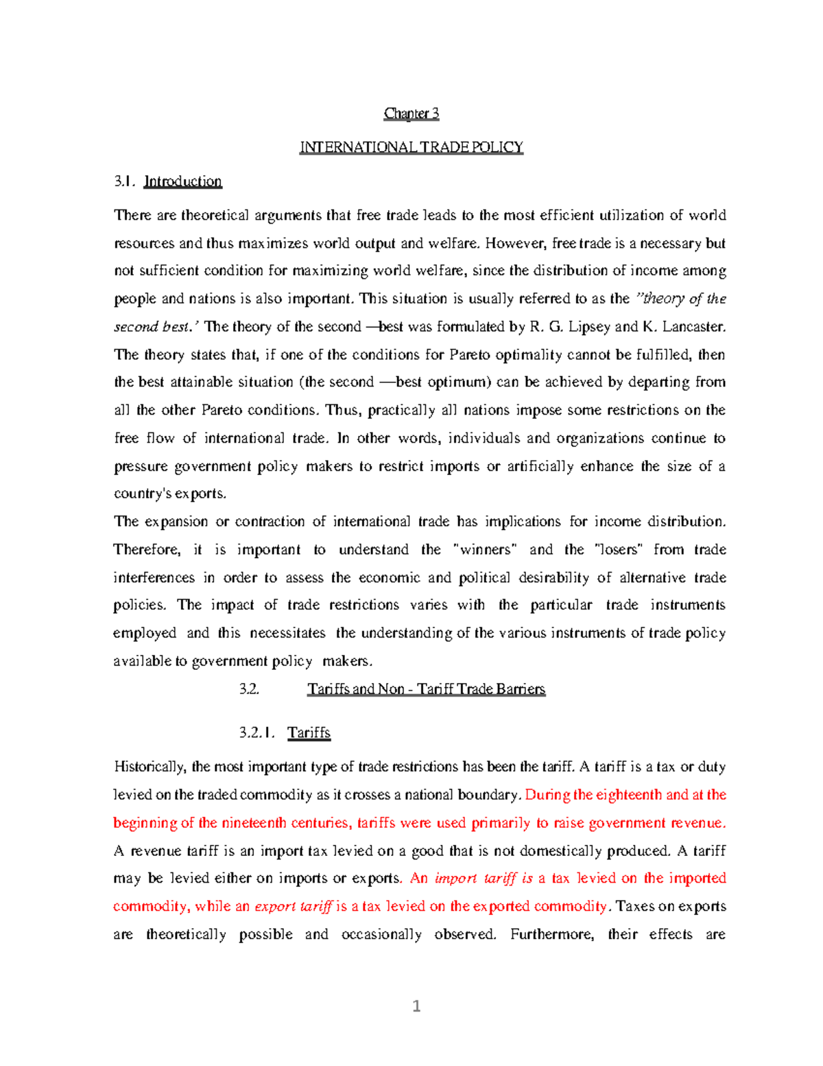 Chapter 3: International Trade Policy Analysis and Implications - Studocu