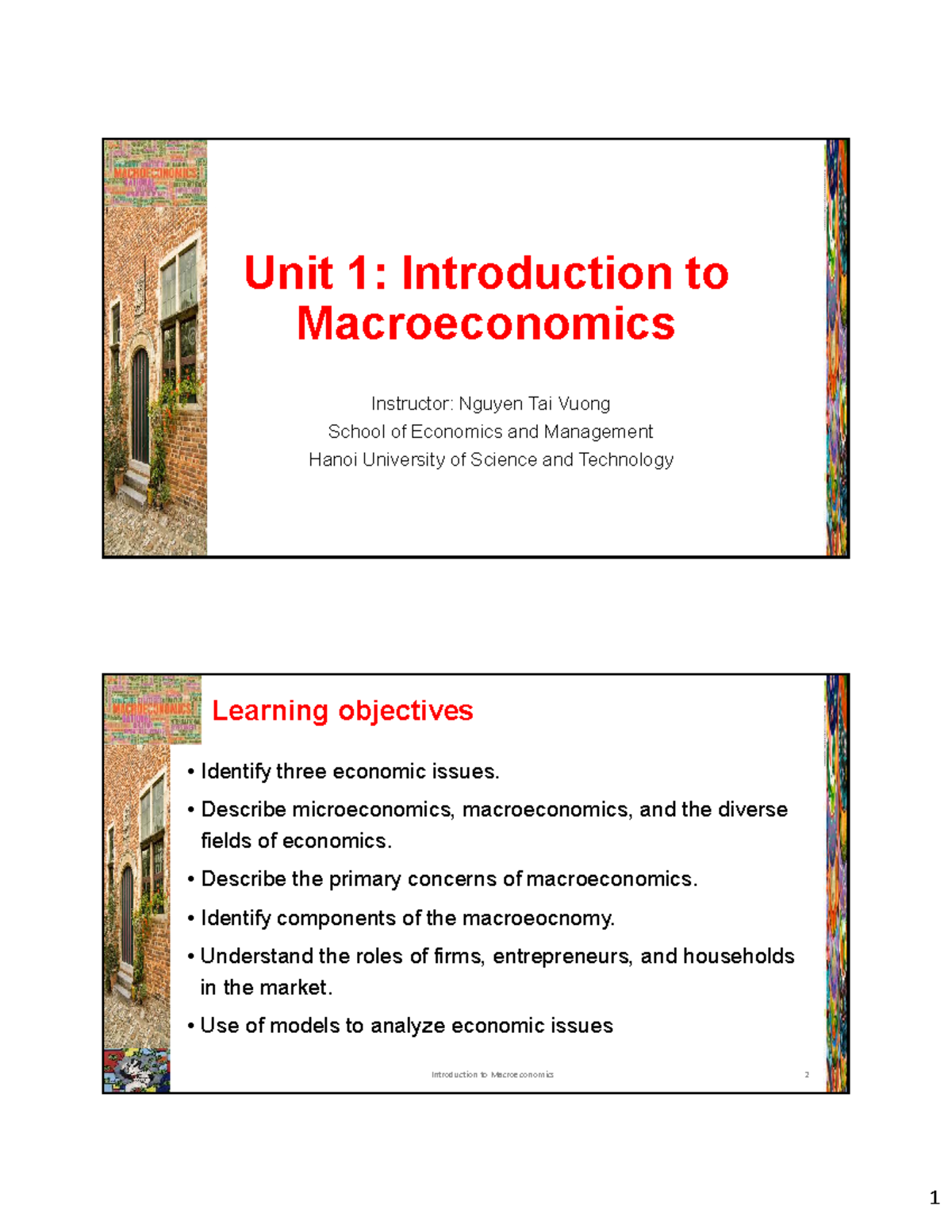 Unit 1: Intro to Macroeconomics - Key Concepts & Economic Models - Studocu