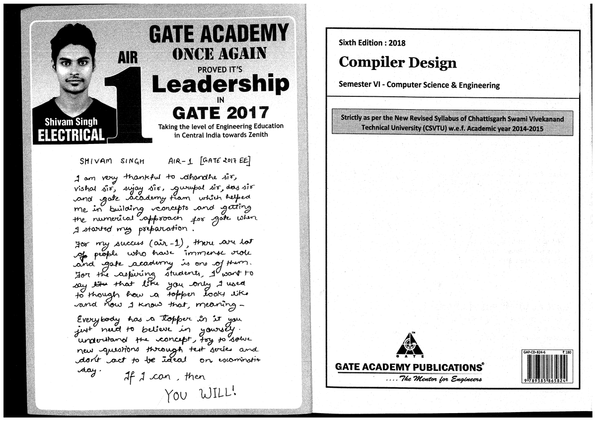 Compiler Design 6th sem CSE csvtu - computer science engineering - Studocu