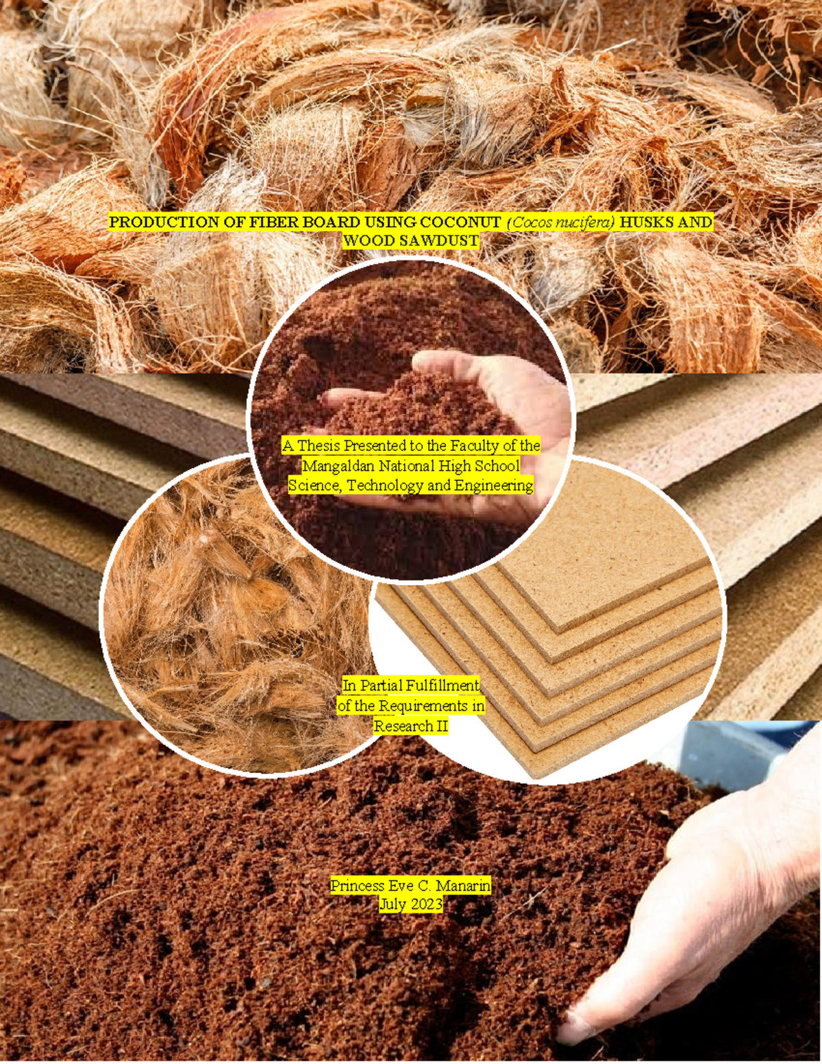 Production of Fiberboard from Coconut Husk & Wood Sawdust (Research II ...