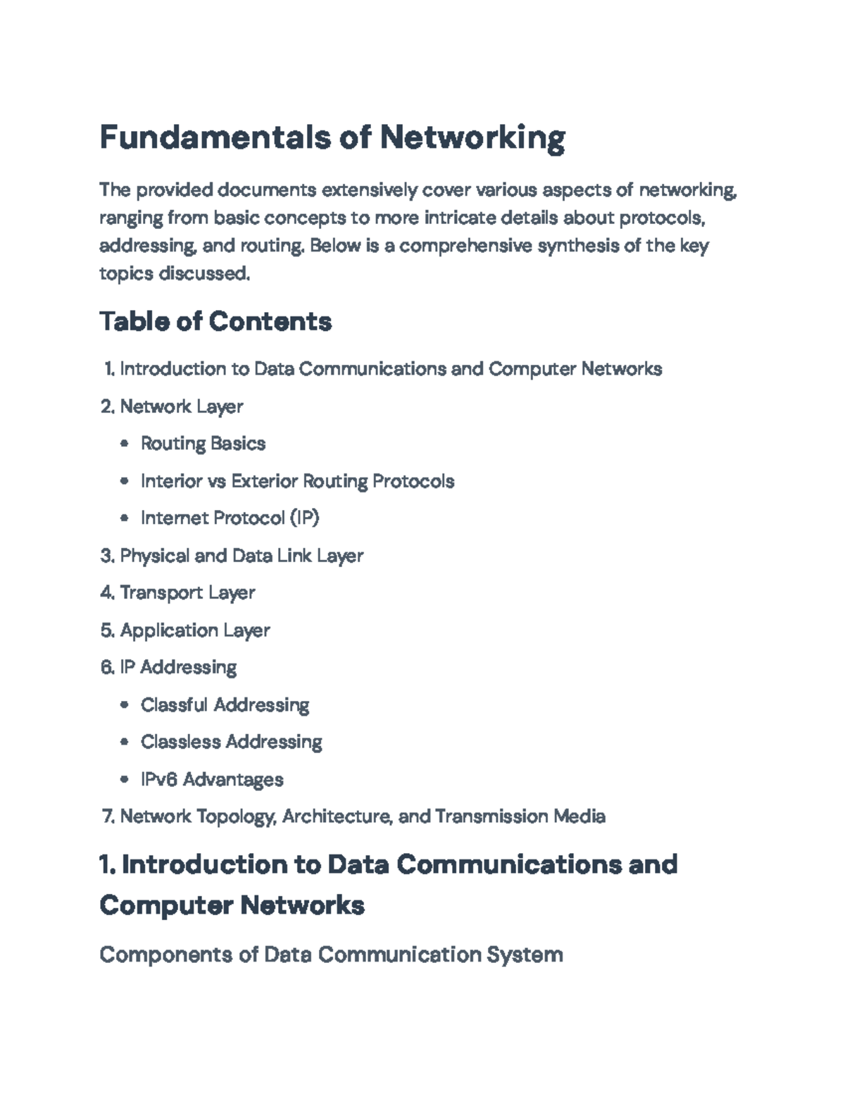 Comprehensive Networking Concepts Overview - Final Exam Study Guide ...