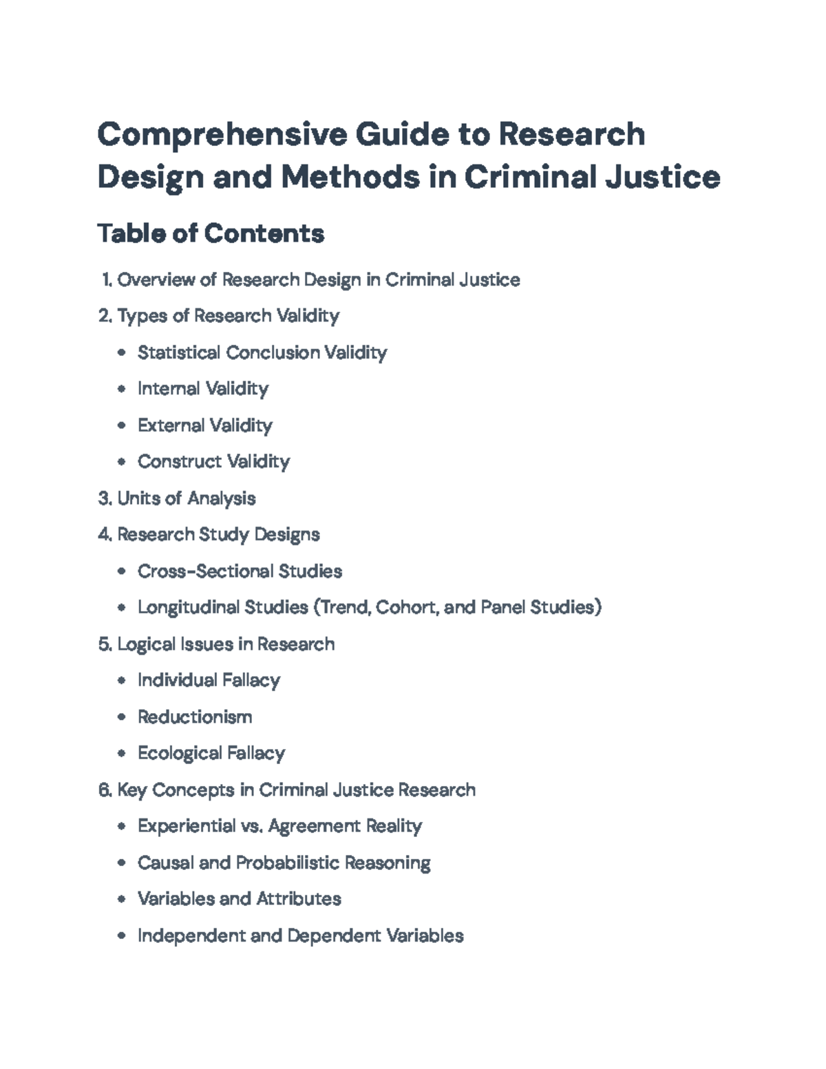 Research Design & Methods in Criminal Justice: A Comprehensive Guide ...