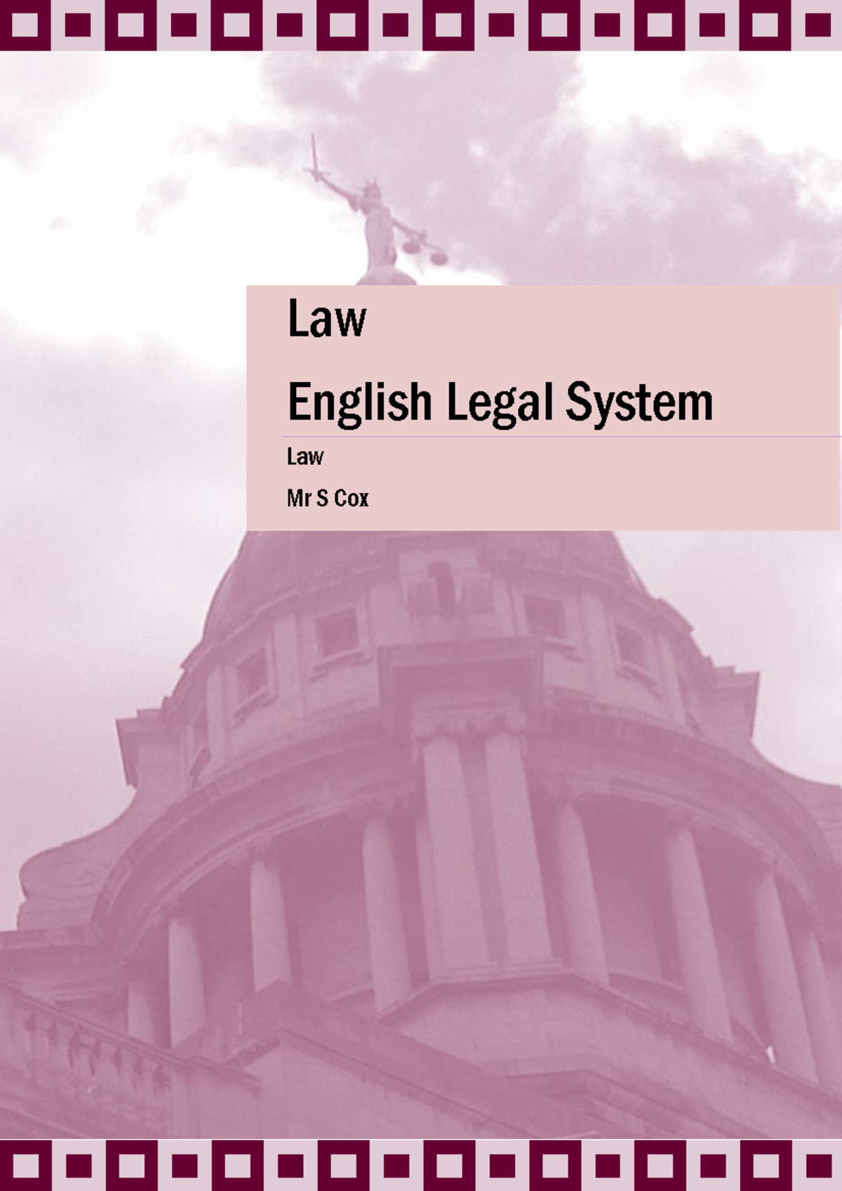 LAW Unit 1: Overview of the English Legal System and Its Professions ...
