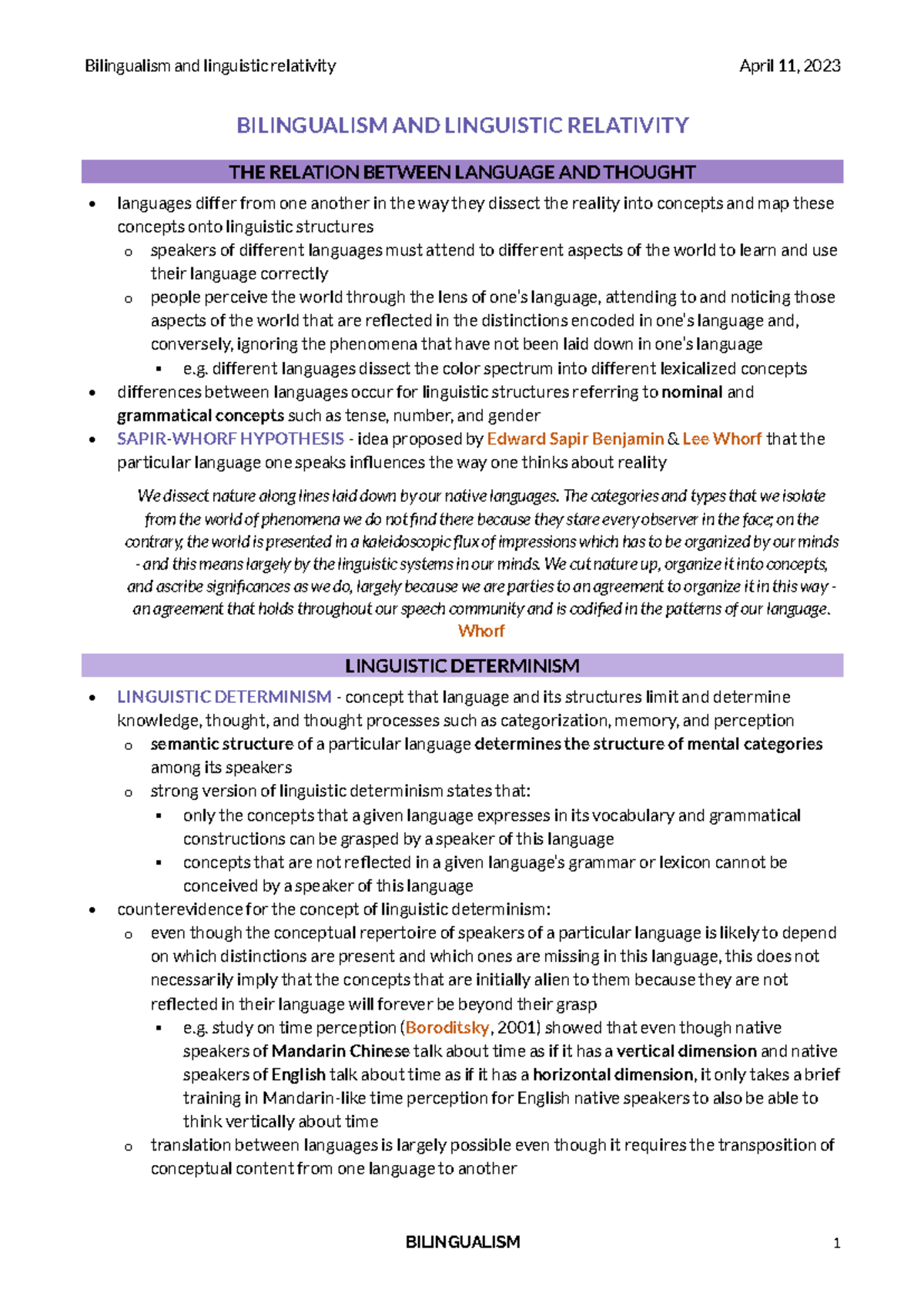 Chapter 7: Linguistic Relativity and Its Impact on Bilingual Thought ...