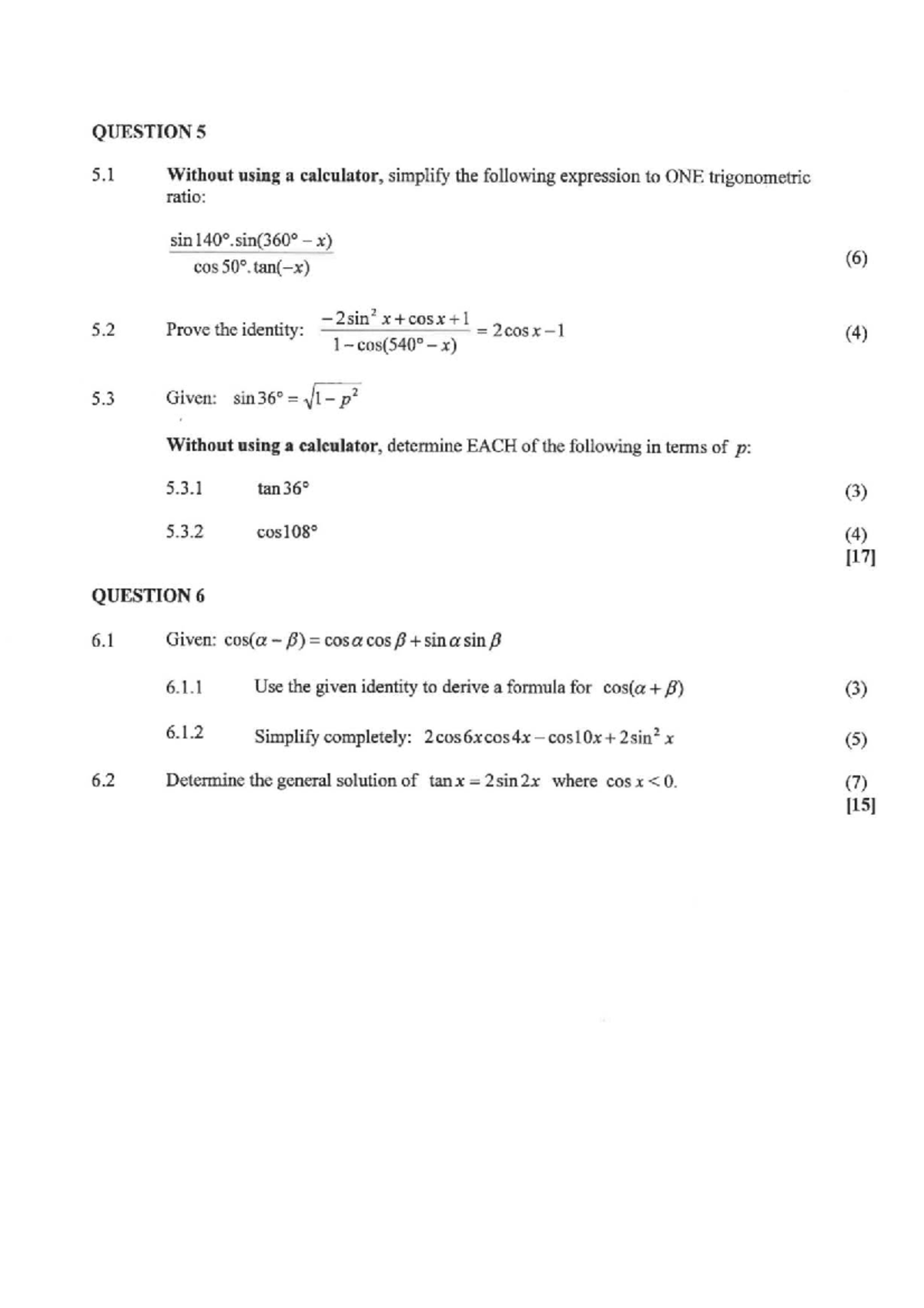 TRIG PYQ 12 - Simplifying Trigonometric Expressions and Identities ...